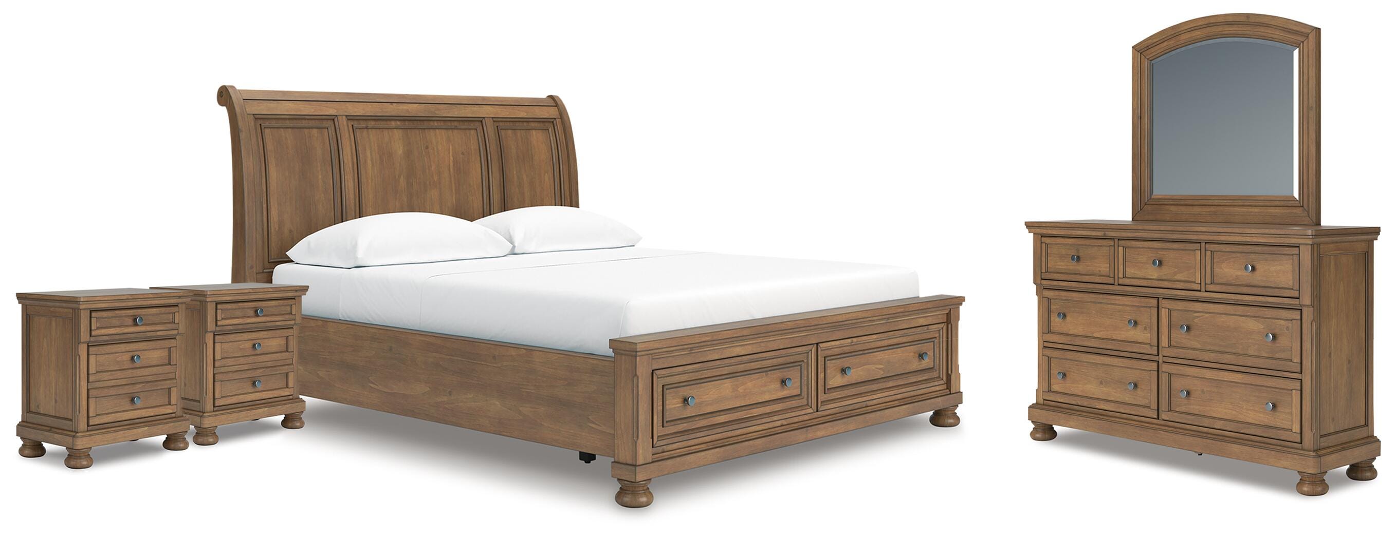 Click here for Vandenmore California King Storage Sleigh Bed with... prices