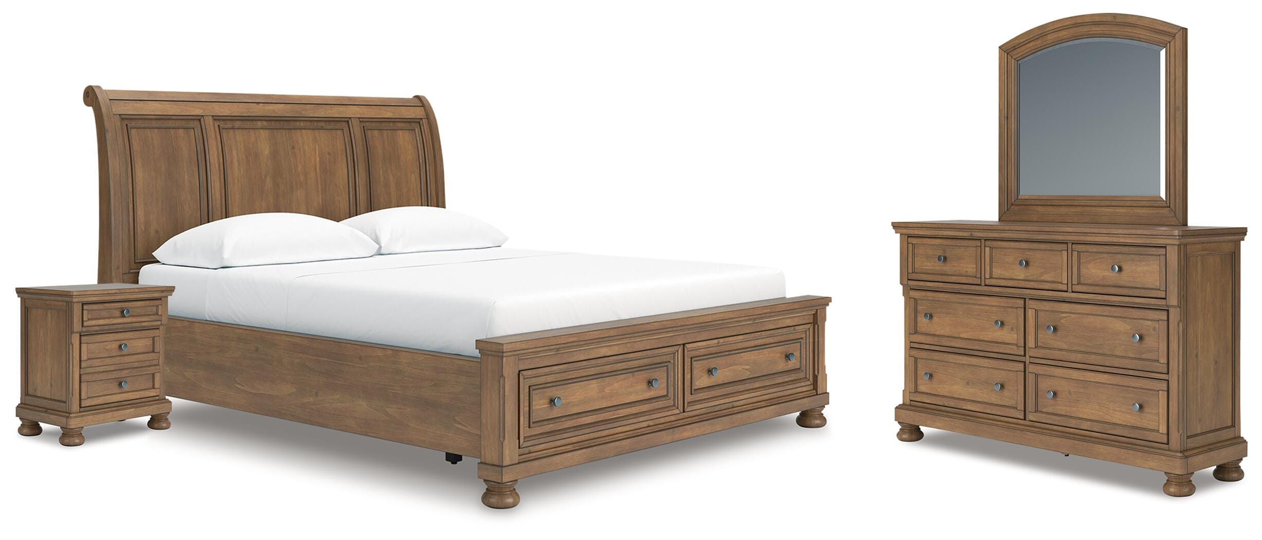 Click here for Vandenmore California King Storage Sleigh Bed with... prices