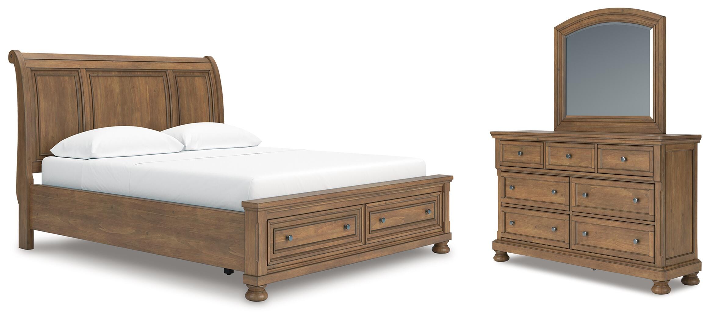 Click here for Vandenmore California King Storage Sleigh Bed with... prices