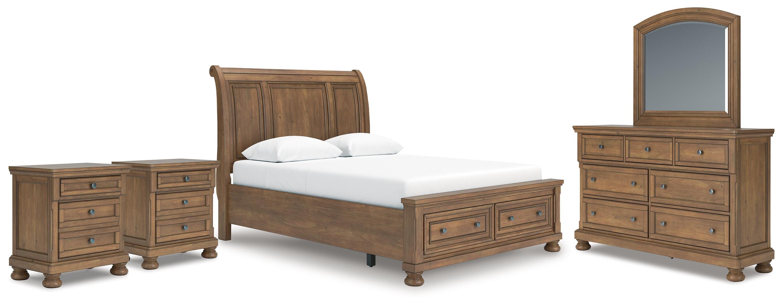 Click here for Vandenmore Queen Storage Sleigh Bed with Mirrored... prices