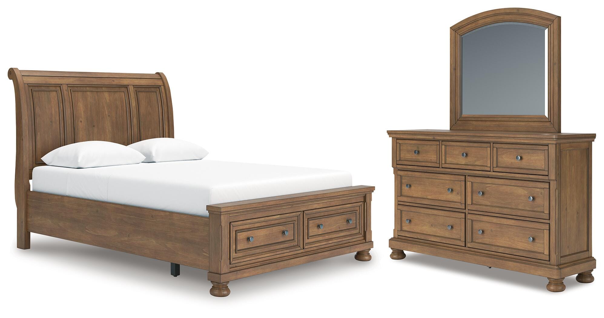 Click here for Vandenmore Queen Storage Sleigh Bed with Mirrored... prices