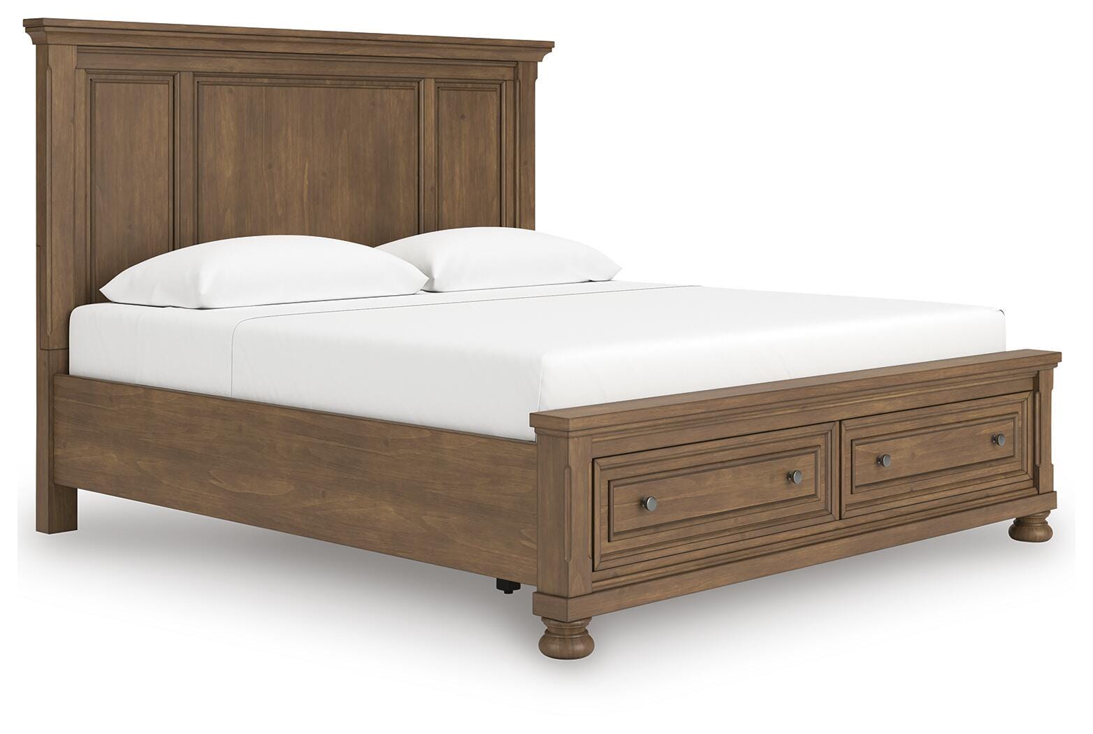 Click here for Vandenmore King Panel Storage Bed  Medium Brown prices