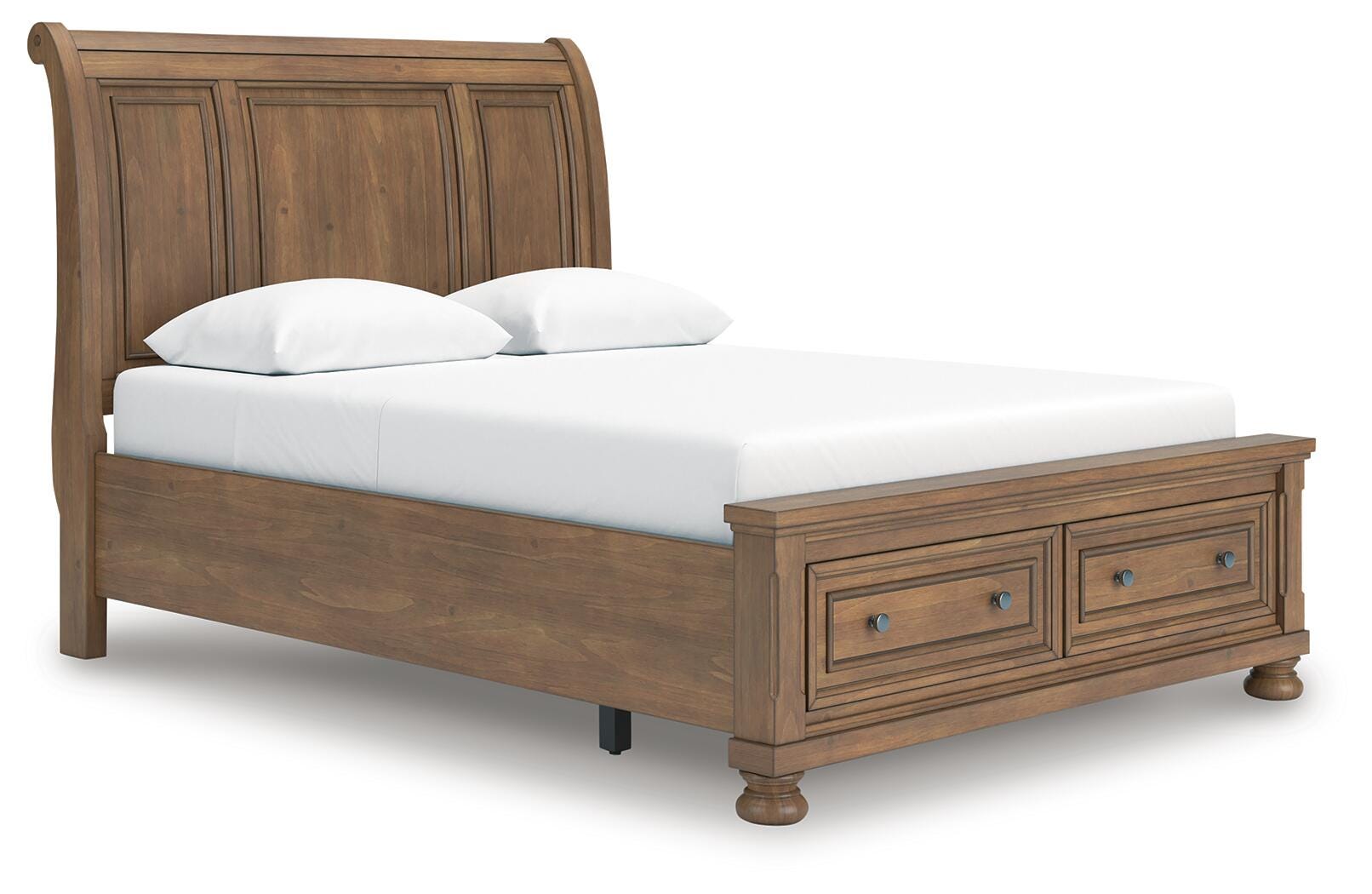 Click here for Vandenmore Queen Storage Sleigh Bed  Medium Brown prices