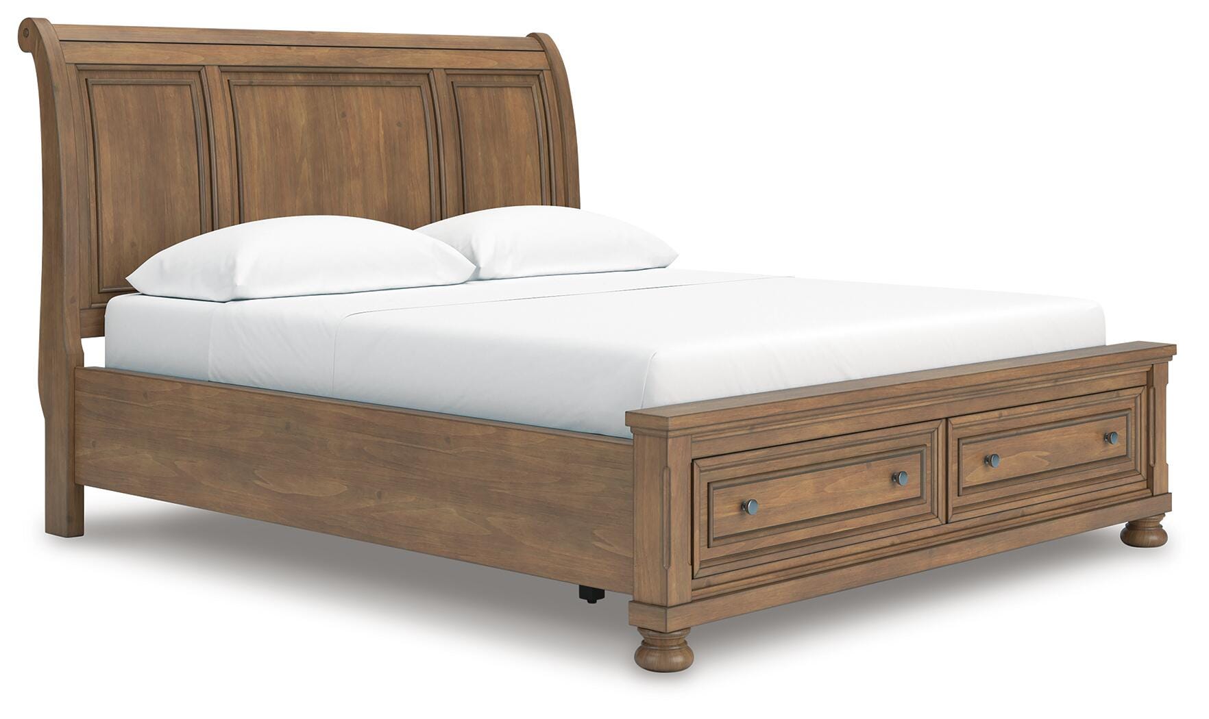 Click here for Vandenmore California King Storage Sleigh Bed  Med... prices