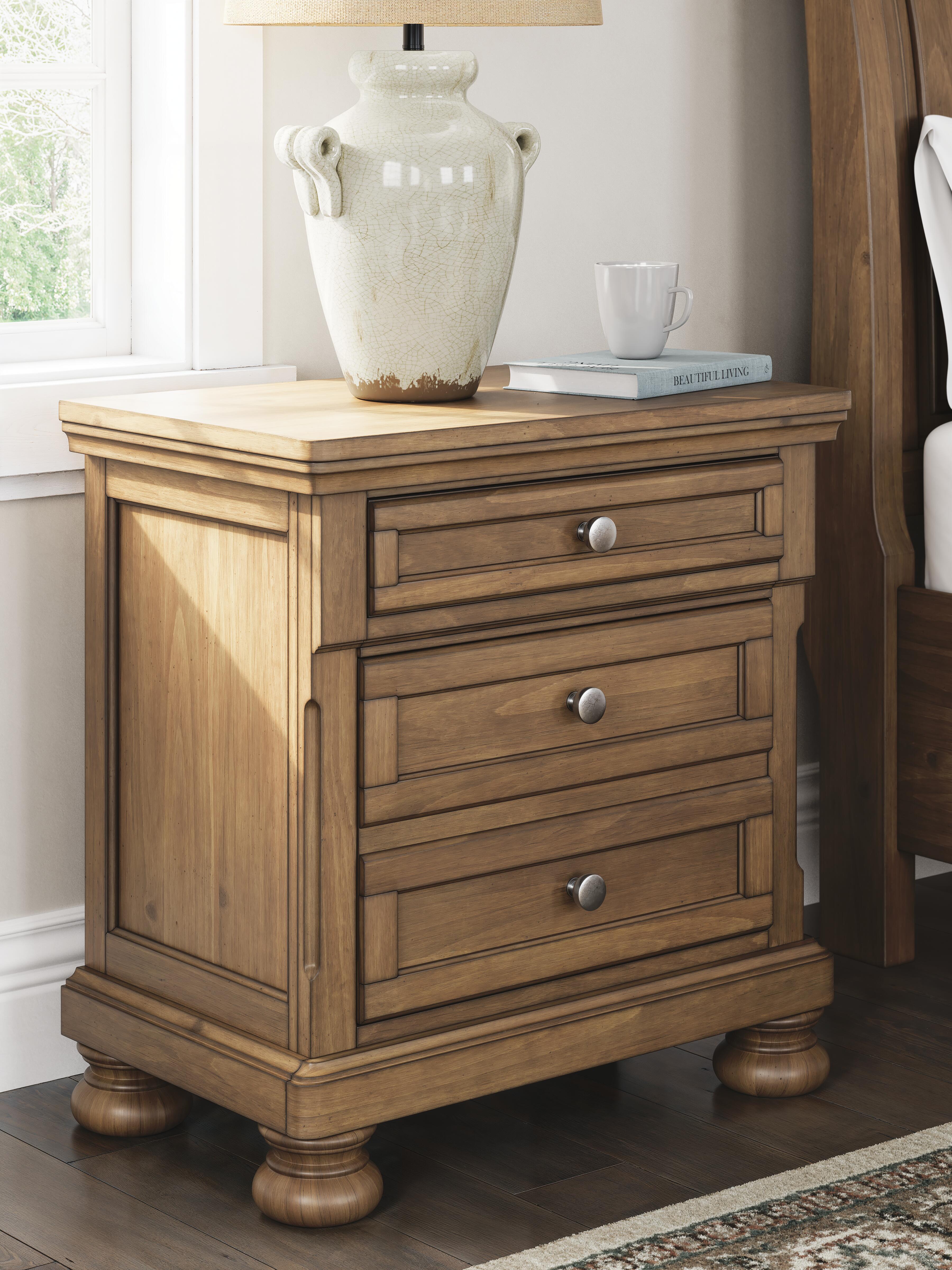 Click here for Vandenmore 29 2 Drawer Nightstand  Medium Brown prices