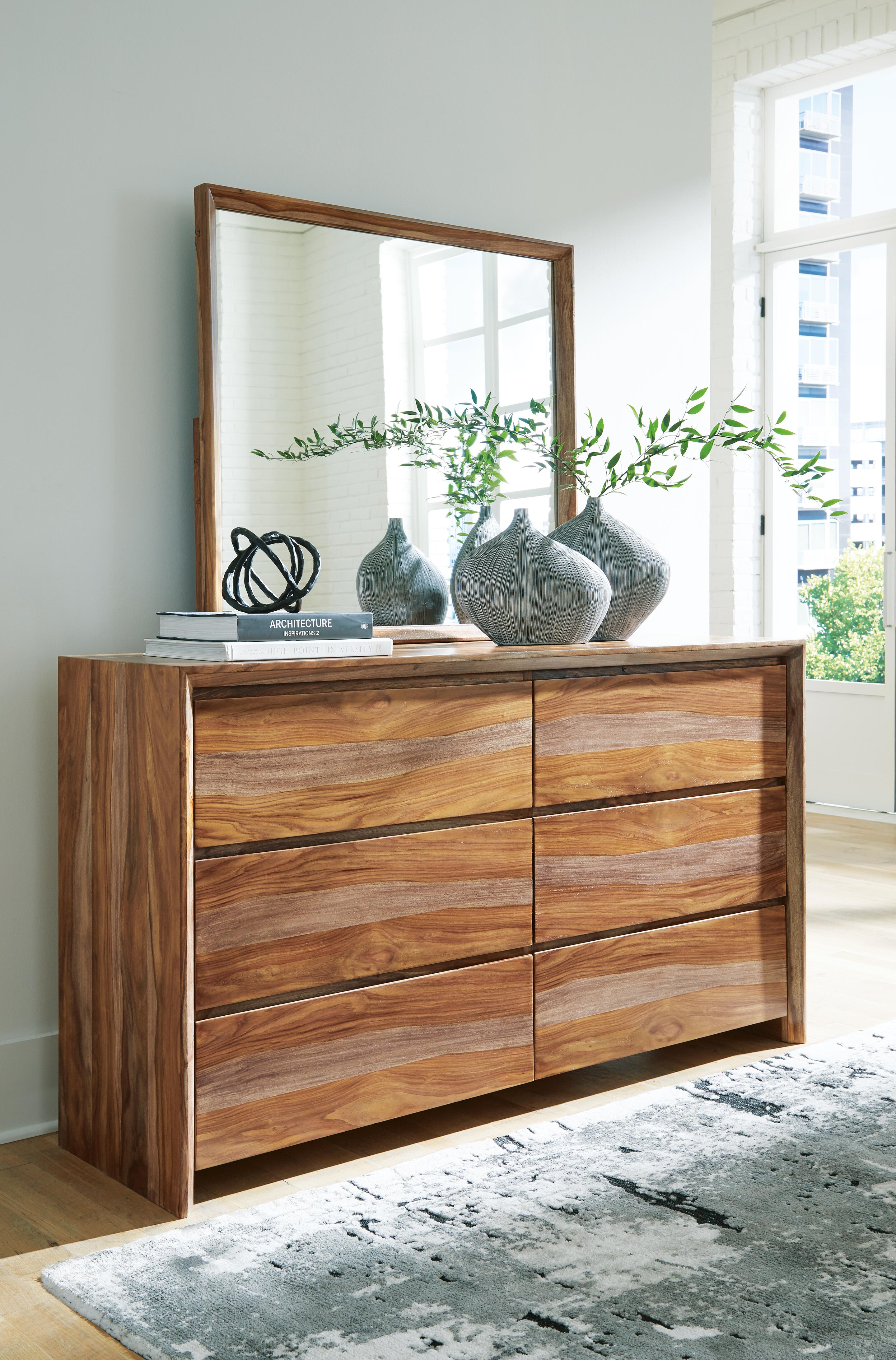 Click here for Dressoni 6 Drawer Dresser and Mirror  Brown prices