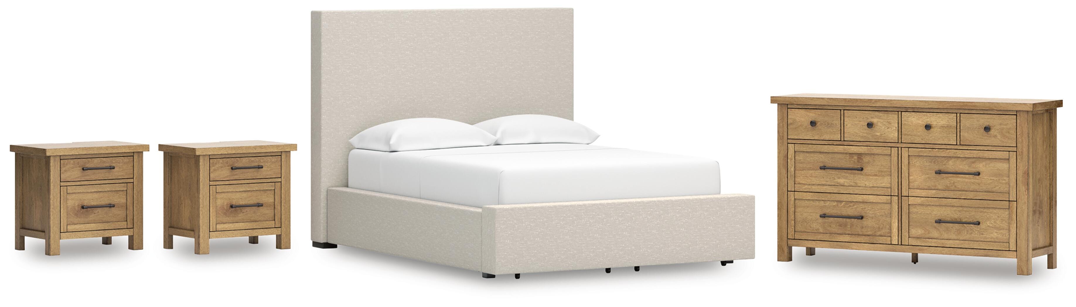 Click here for Kristiland Queen Upholstered Storage Bed with Dres... prices