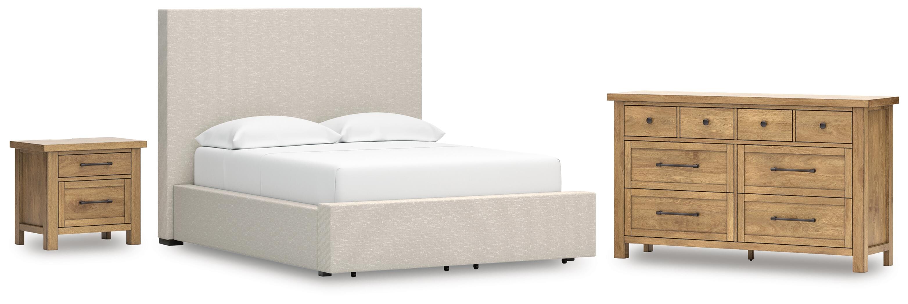 Click here for Kristiland Queen Upholstered Storage Bed with Dres... prices