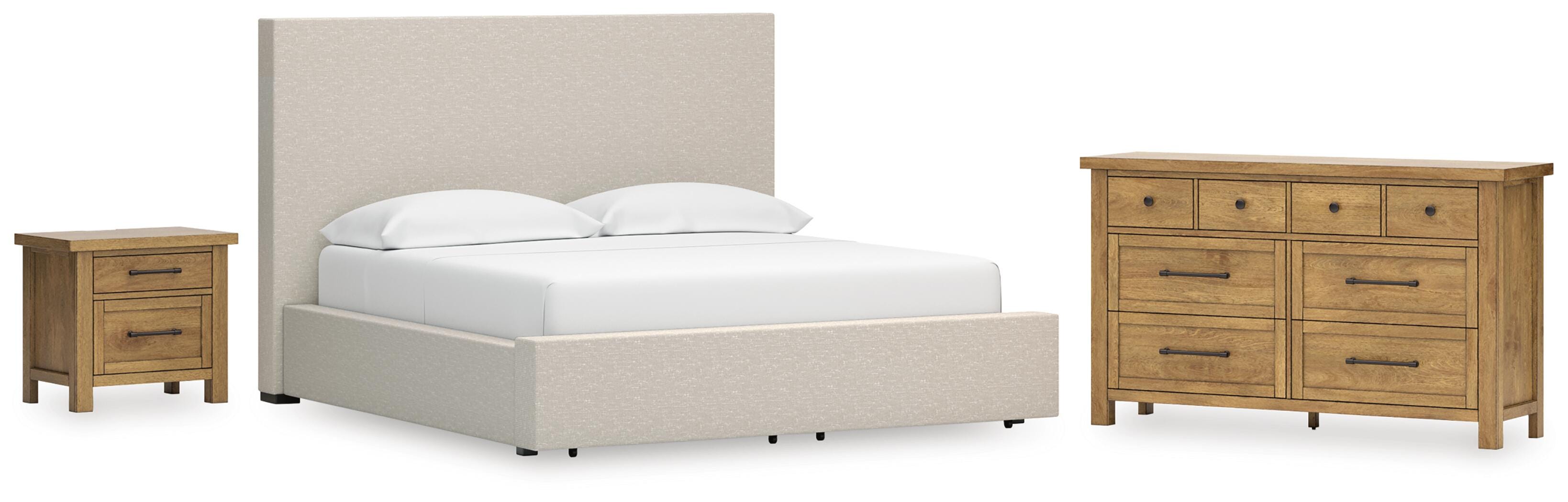 Click here for Kristiland King Upholstered Storage Bed with Dress... prices