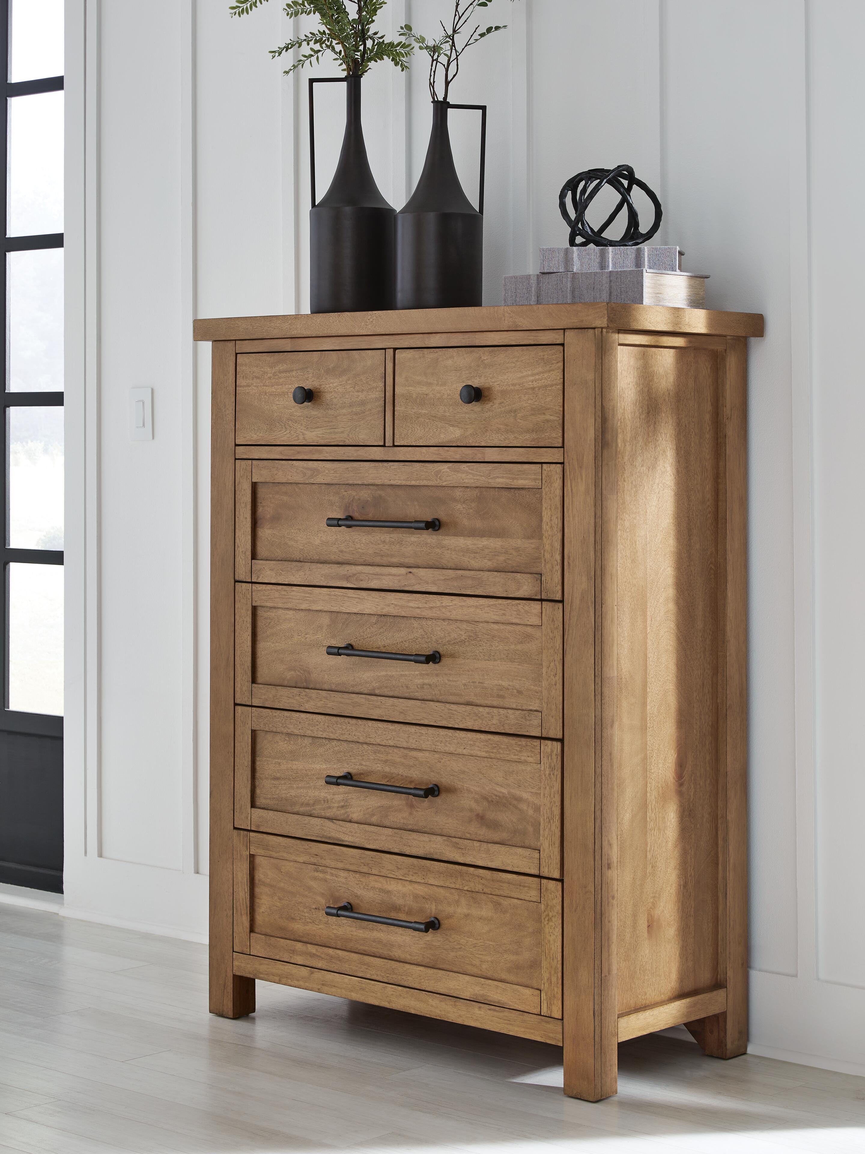 Click here for Kristiland 6 Drawer Chest of Drawers  Light Brown prices