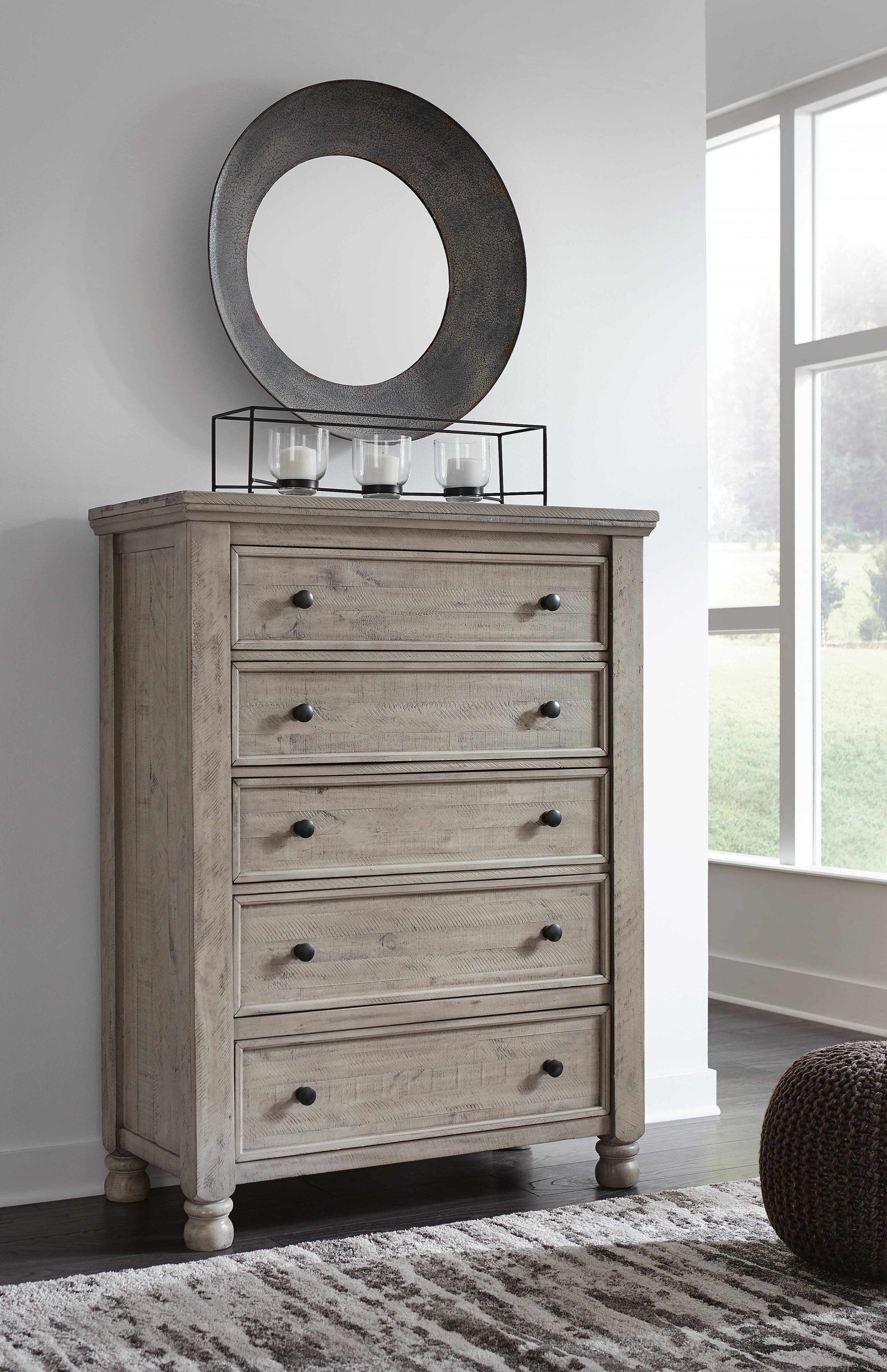 Click here for Harrastone 5 Drawer Chest of Drawers  Gray prices