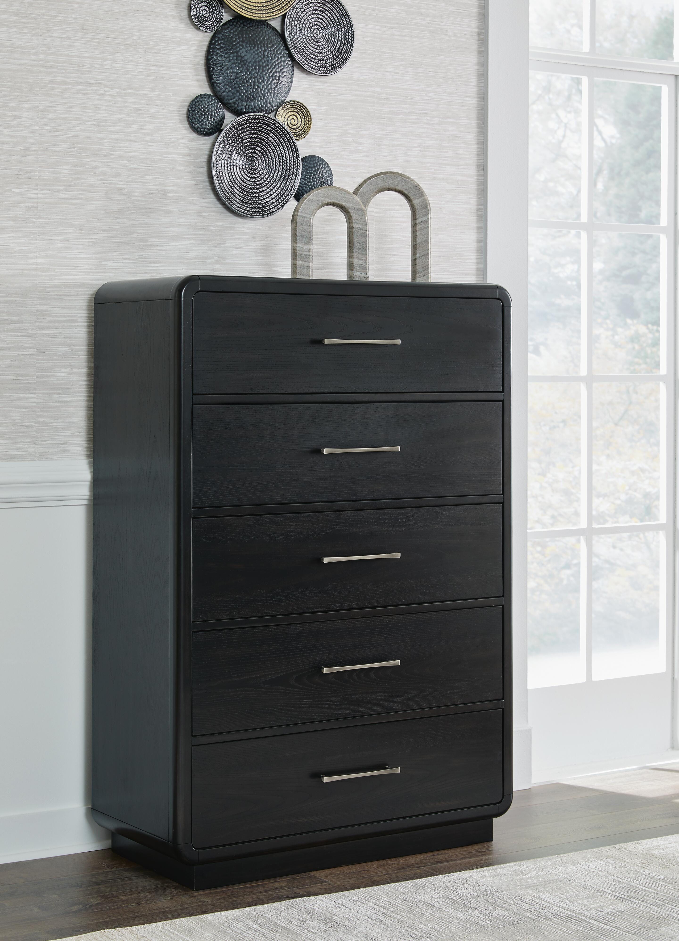 Click here for Rowanbeck 5 Drawer Chest of Drawers  Black prices