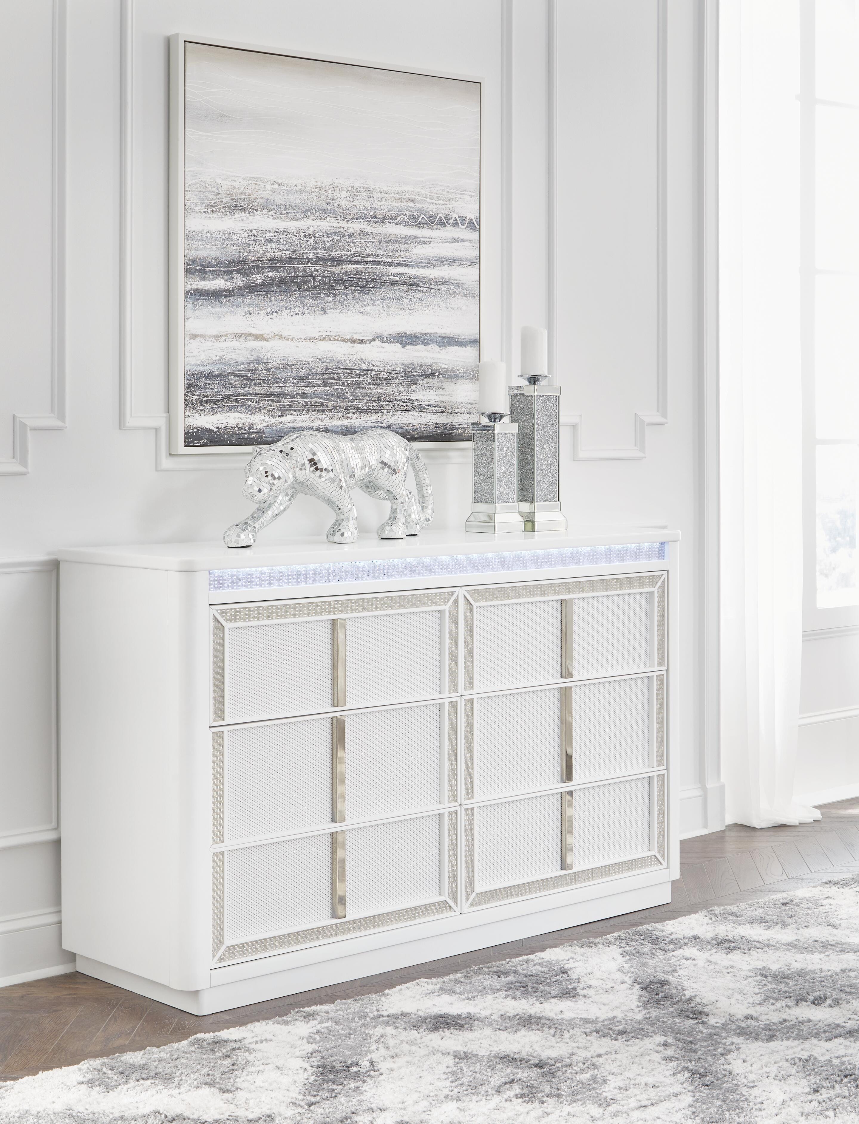 Click here for Chalanna 6 Drawer Dresser  White prices