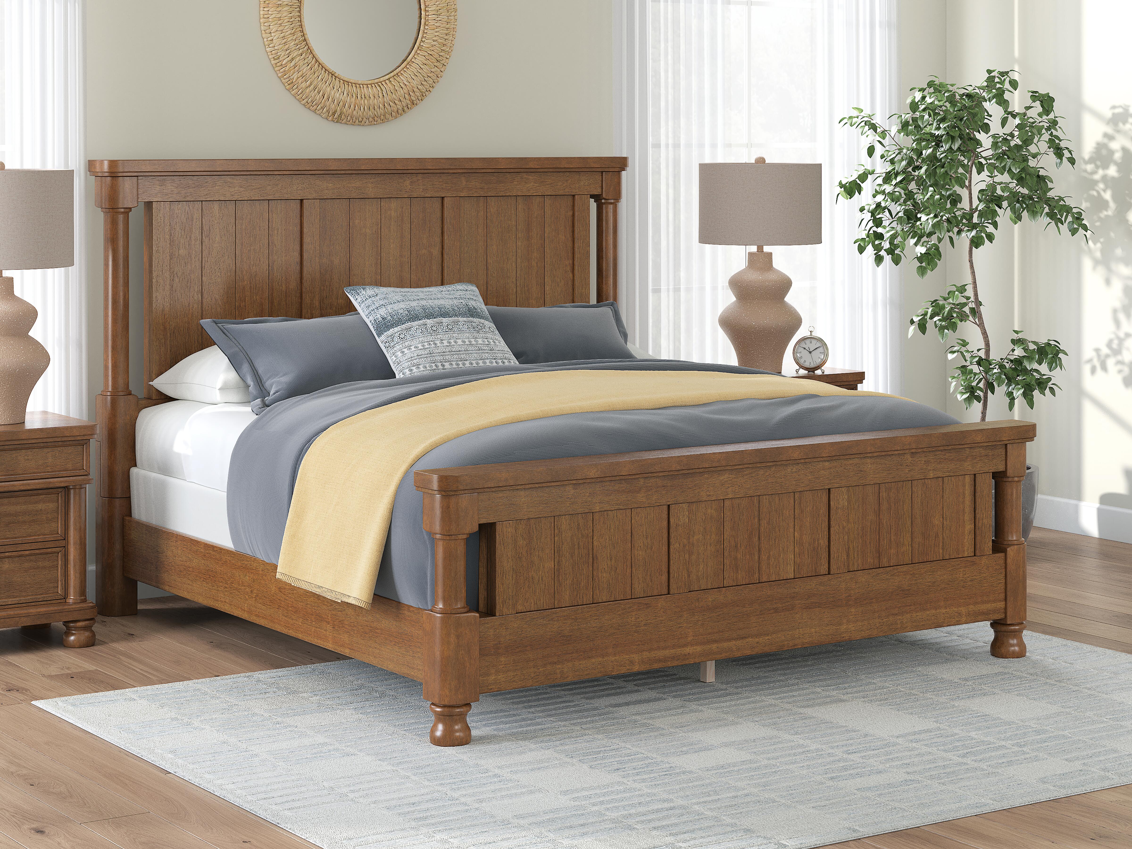 Click here for Chadworth King Poster Bed  Brown prices