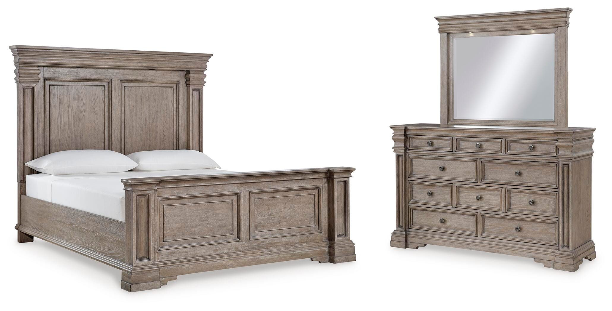 Click here for Blairhurst Queen Panel Bed with Mirrored Dresser... prices