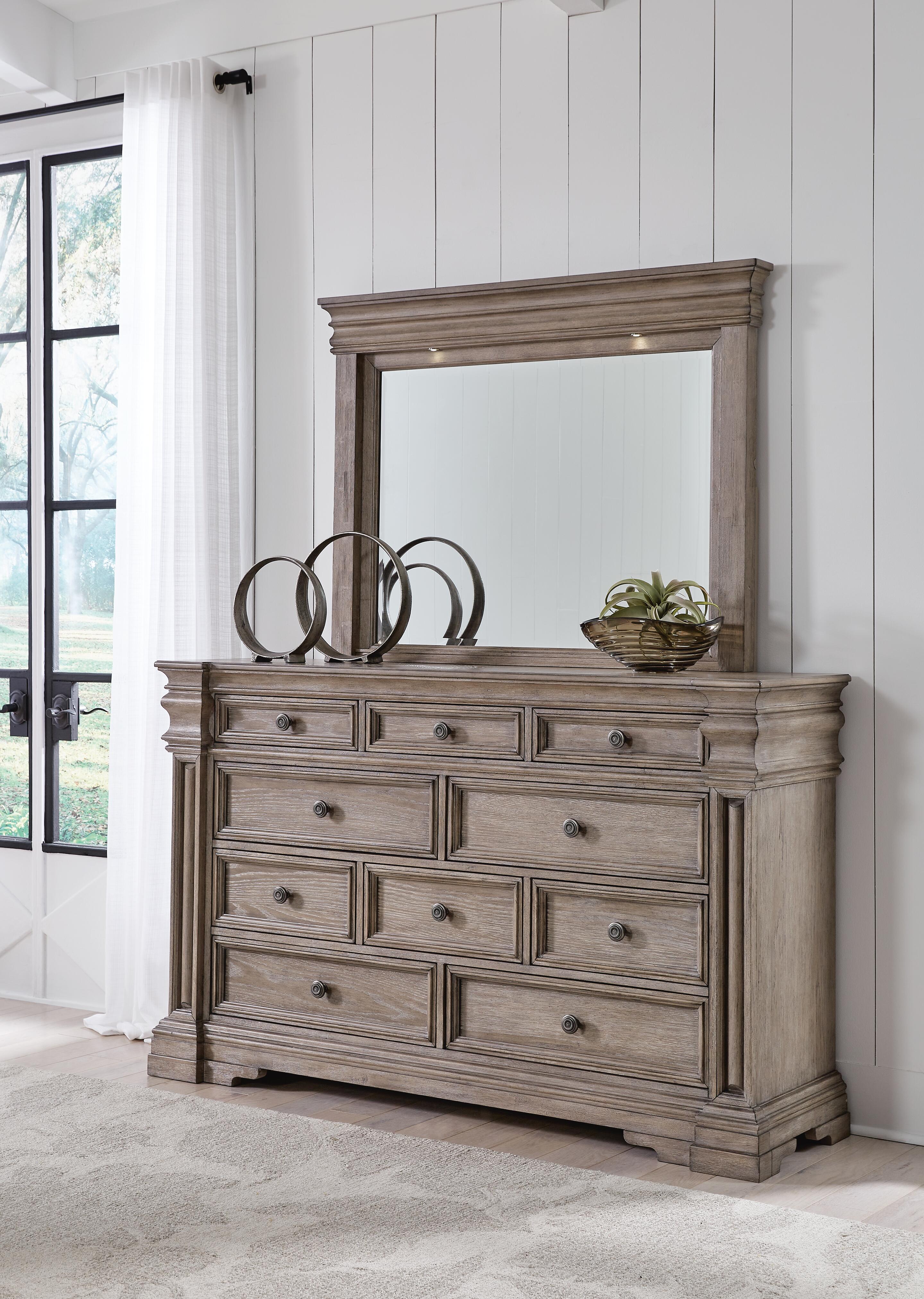 Click here for Blairhurst 10 Drawer Dresser and Mirror  Light Gra... prices