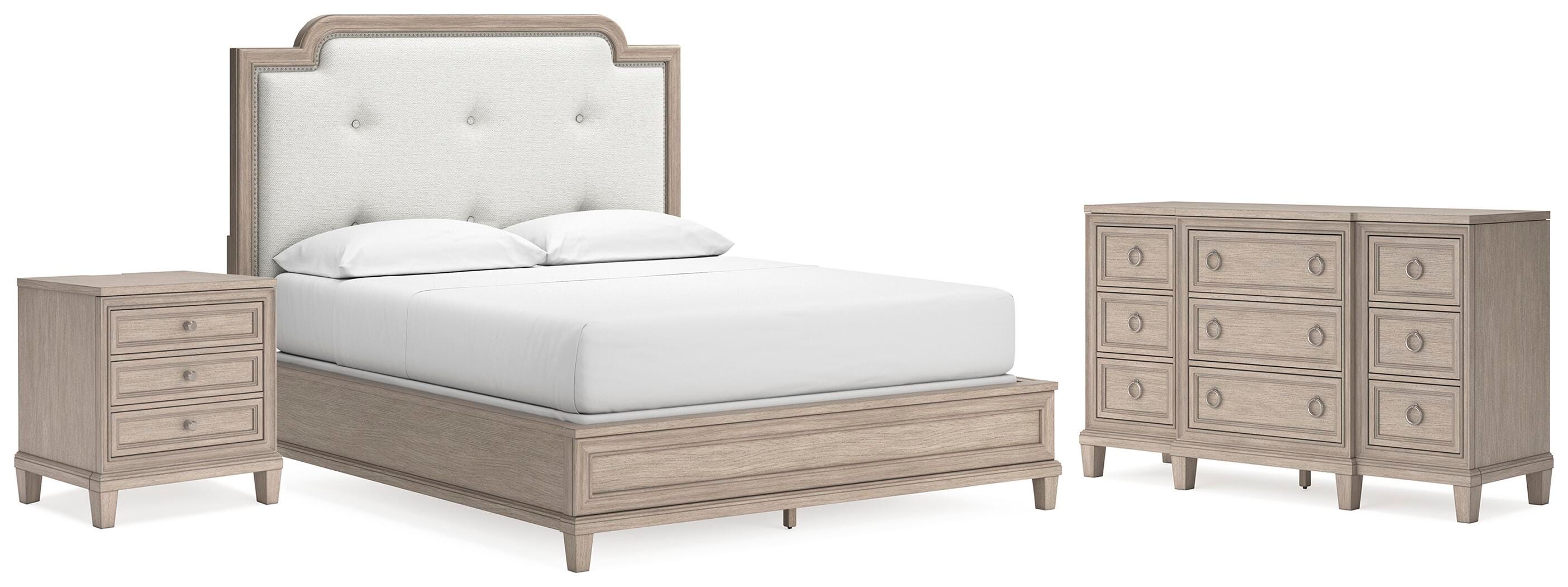 Click here for Jorlaina California King Upholstered Panel Bed wit... prices
