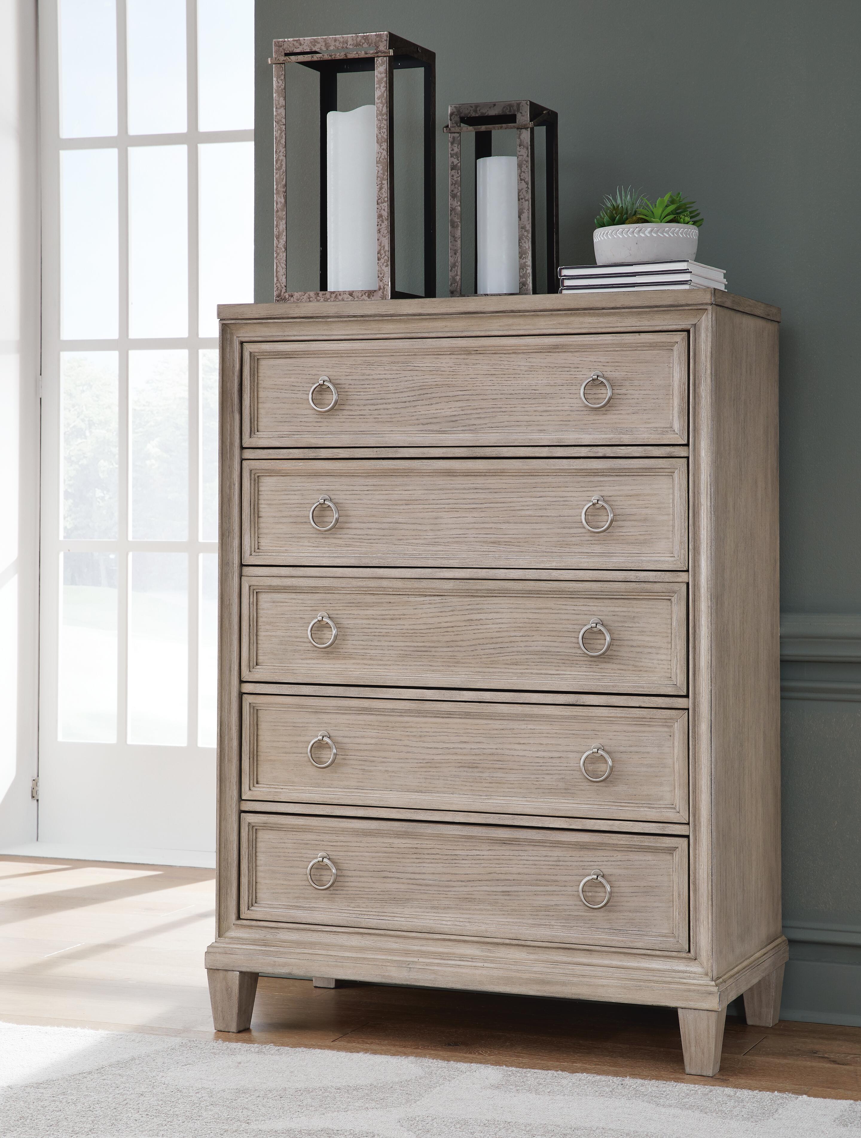 Click here for Jorlaina 5 Drawer Chest of Drawers  Light Grayish... prices