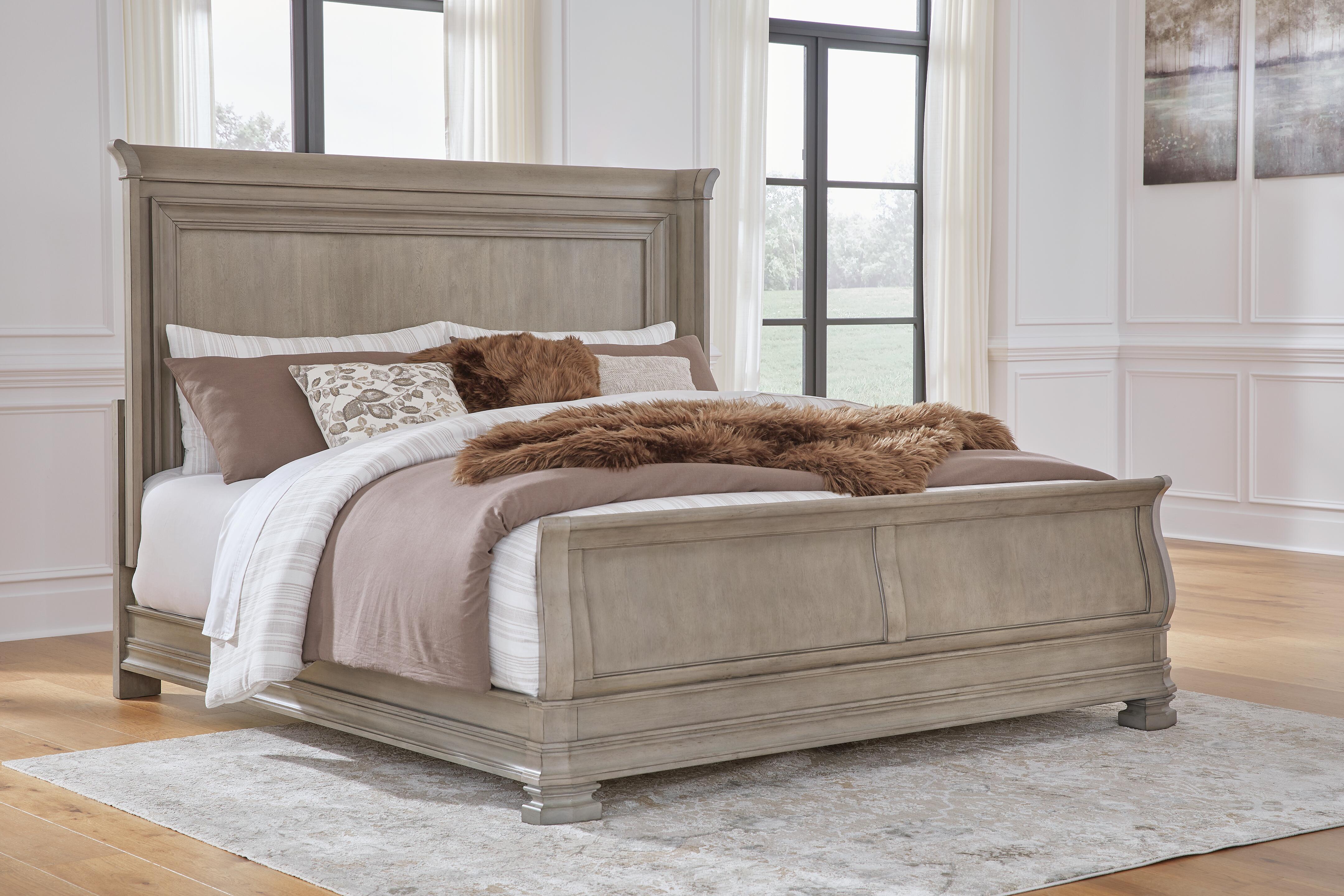 Click here for Lexorne King Sleigh Bed  Gray prices