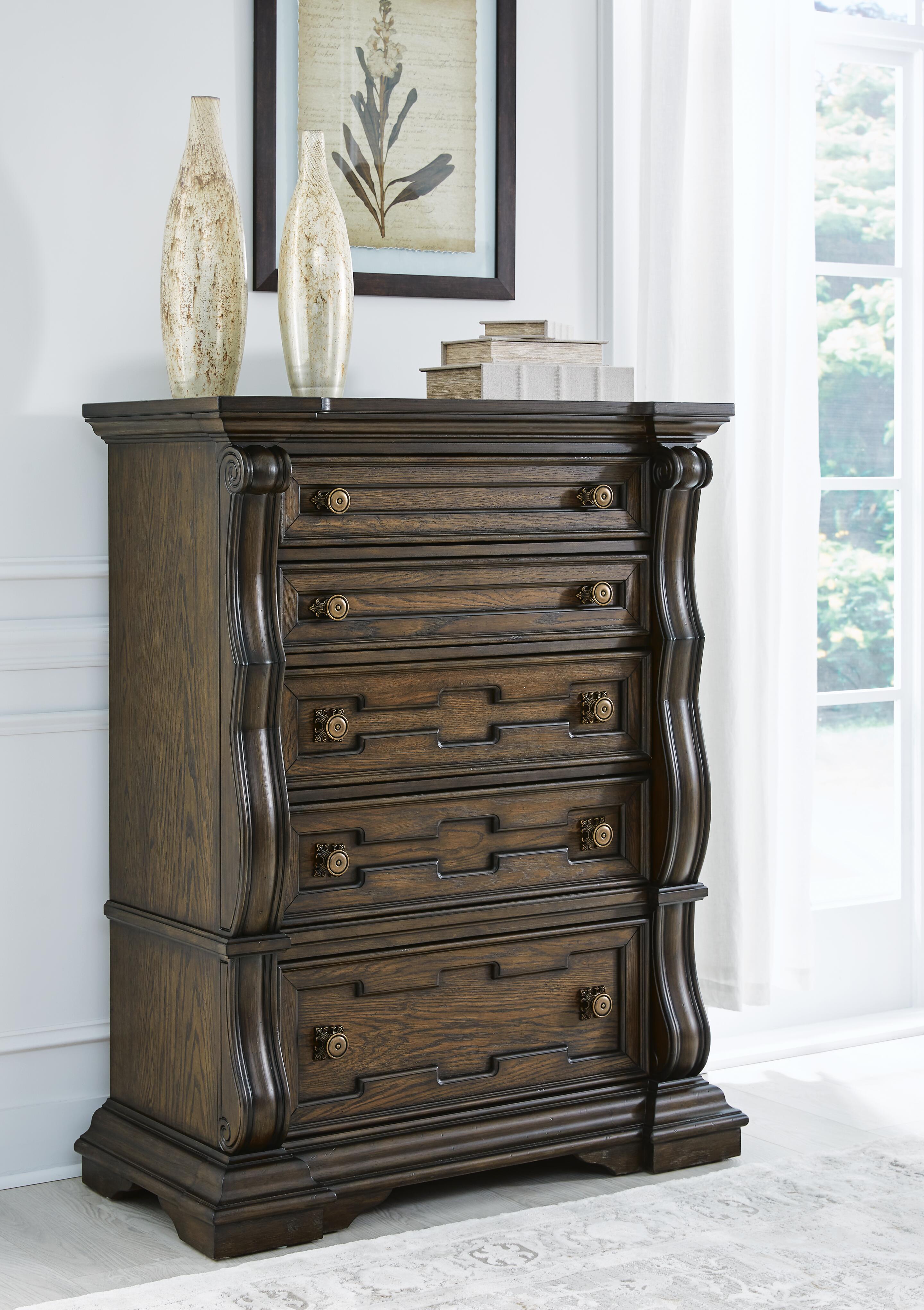 Click here for Maylee 5 Drawer Chest of Drawers  Dark Brown prices
