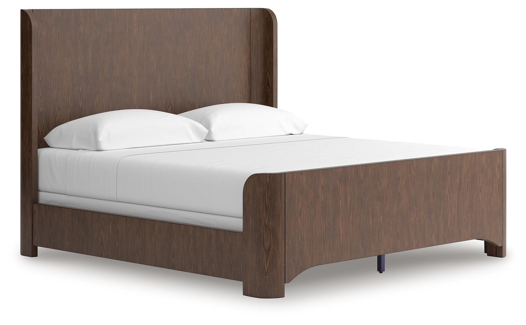 Click here for Ashley Luxe Neo King Wingback Bed  Rich Brown prices