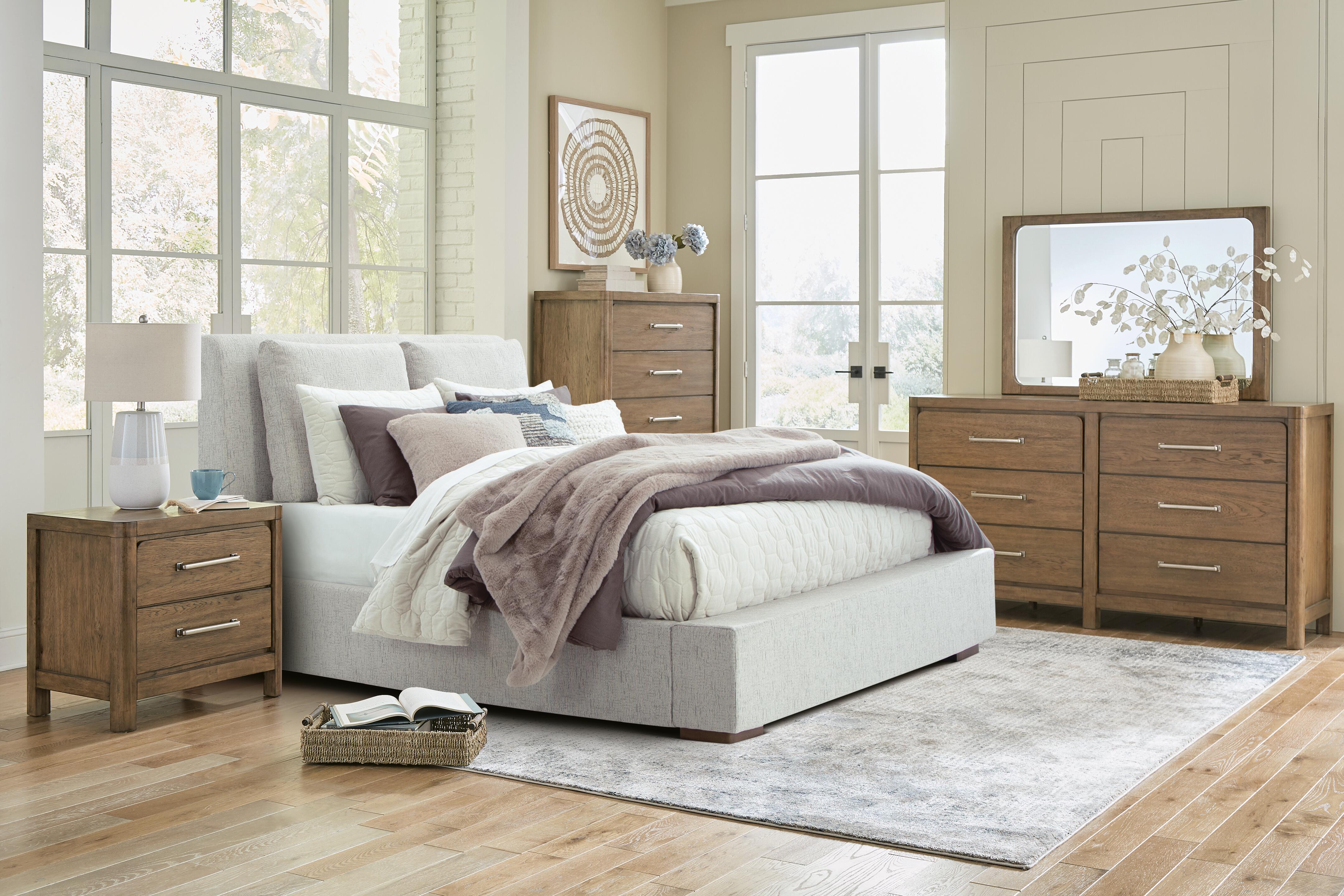 Click here for Cabalynn Queen Upholstered Bed with Mirrored Dress... prices
