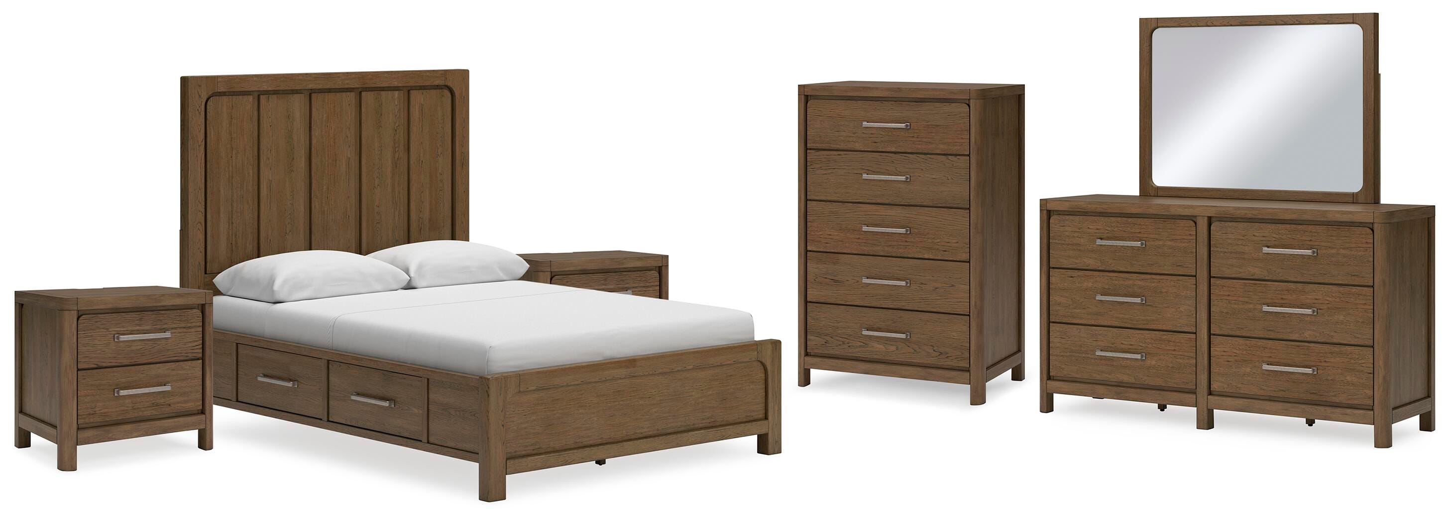 Click here for Cabalynn Queen Panel Bed with Storage with Mirrore... prices