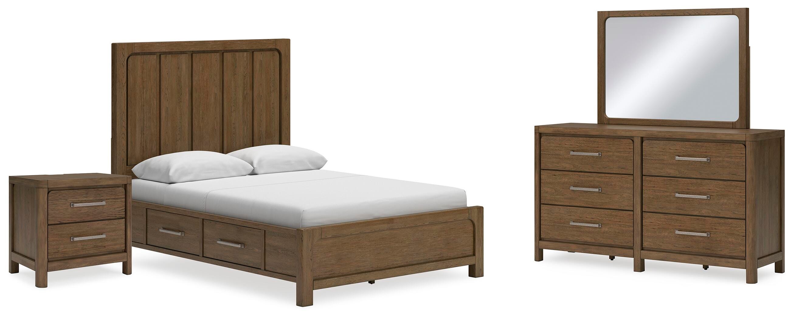 Click here for Cabalynn Queen Panel Bed with Storage with Mirrore... prices