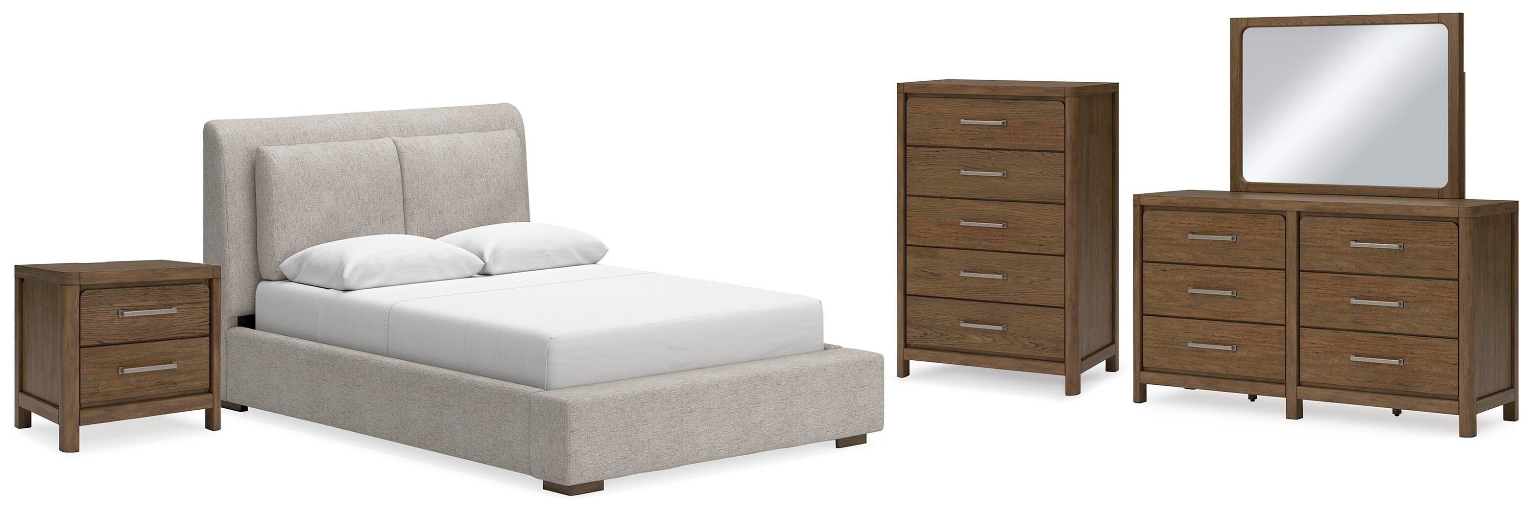 Click here for Cabalynn Queen Upholstered Bed with Mirrored Dress... prices