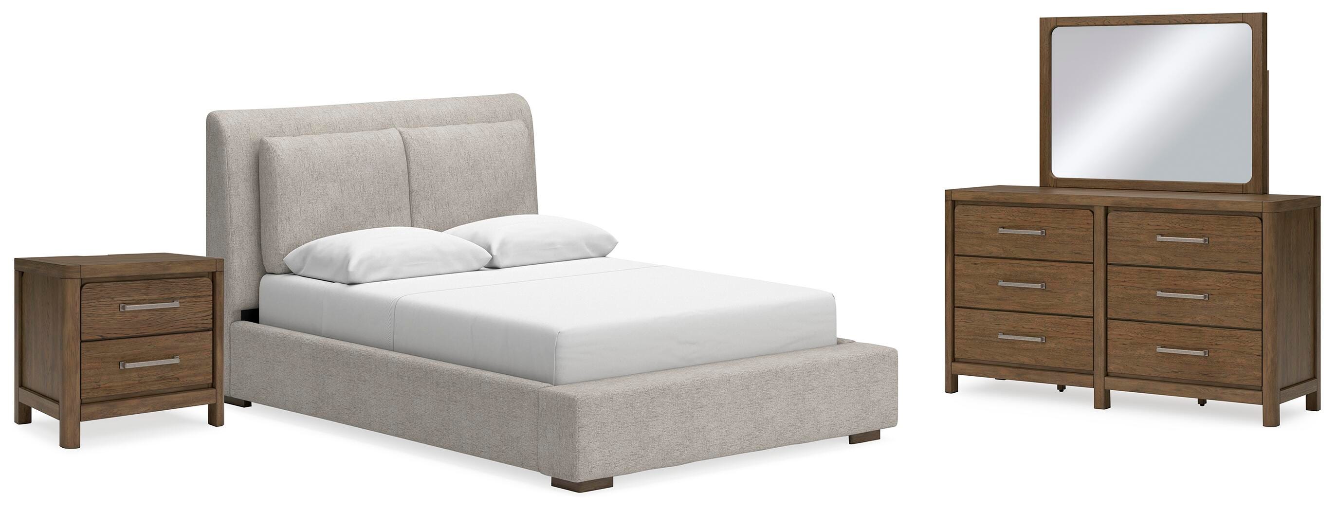 Click here for Cabalynn Queen Upholstered Bed with Mirrored Dress... prices