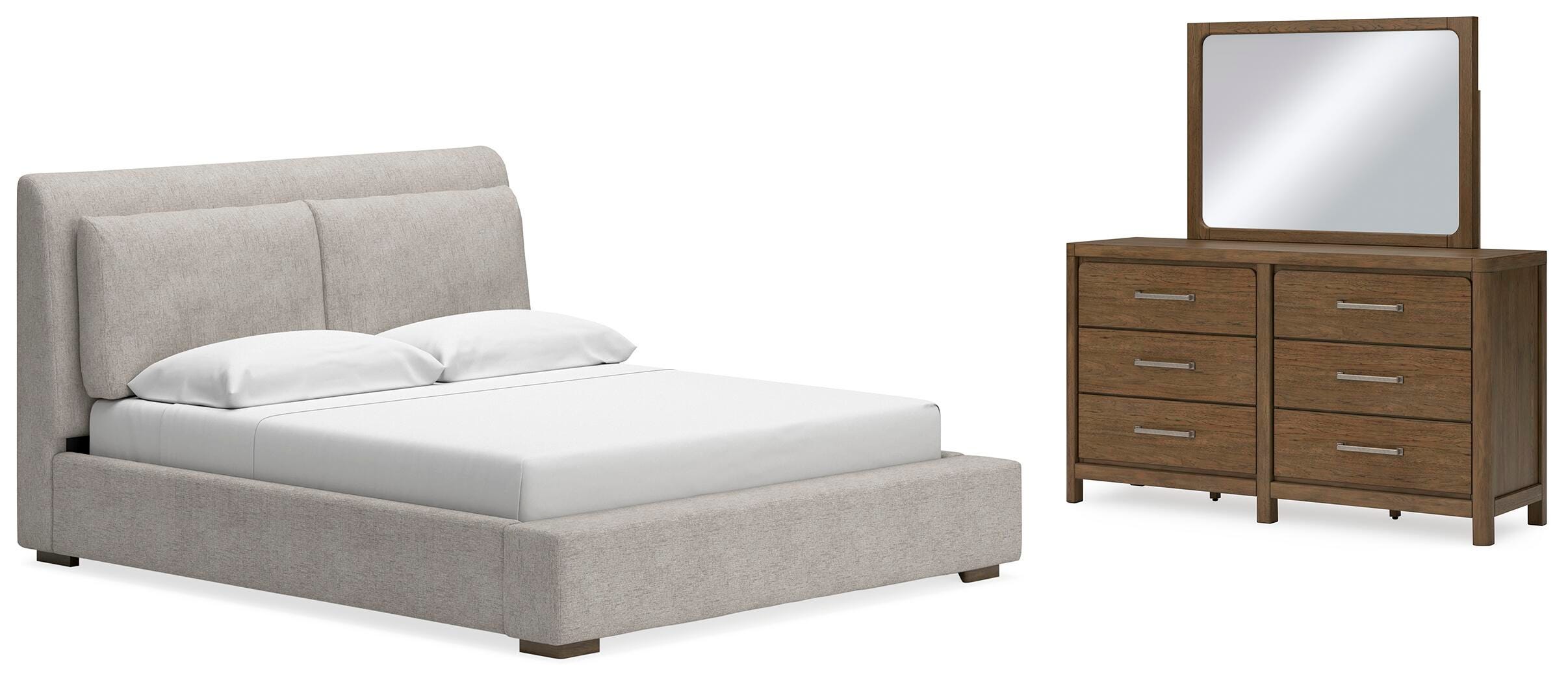 Click here for Cabalynn California King Upholstered Bed with Mirr... prices