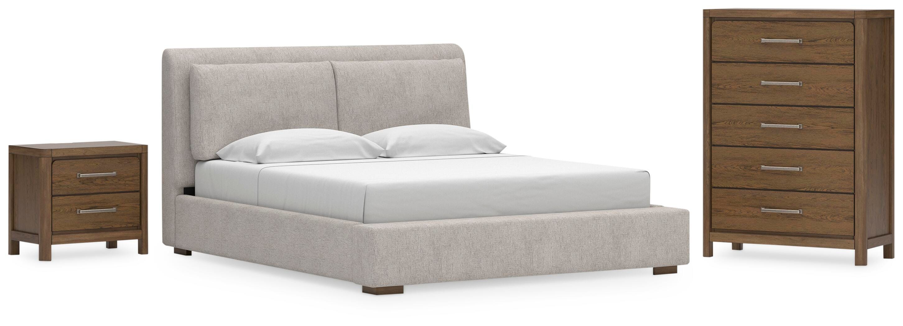 Click here for Cabalynn California King Upholstered Bed with Ches... prices