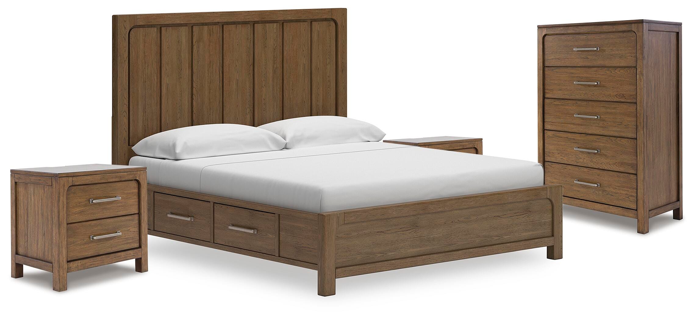 Click here for Cabalynn King Panel Storage Bed with Chest and 2 N... prices