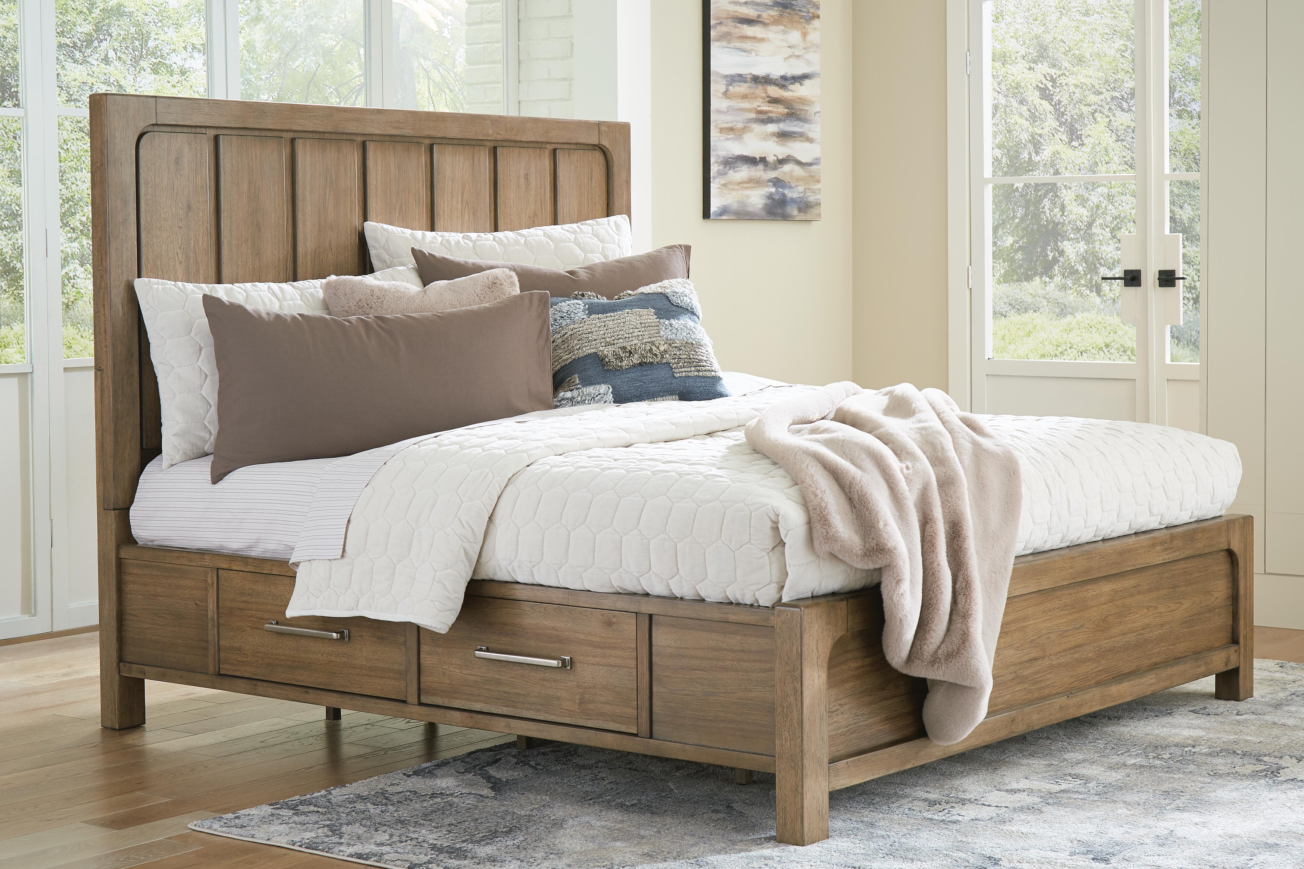 Click here for Cabalynn California King Panel Bed with 4 Storage... prices