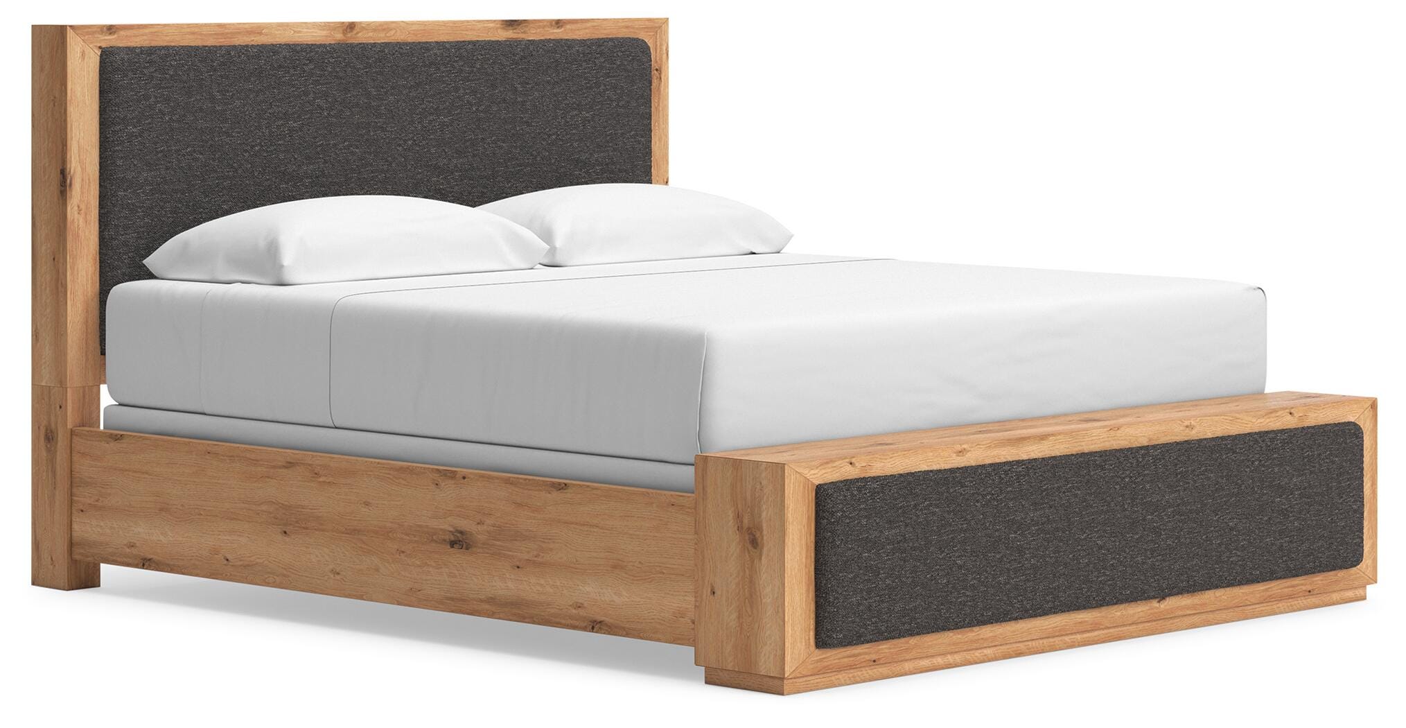 Click here for Ashley Luxe Bracken King Upholstered Panel Bed  Li... prices