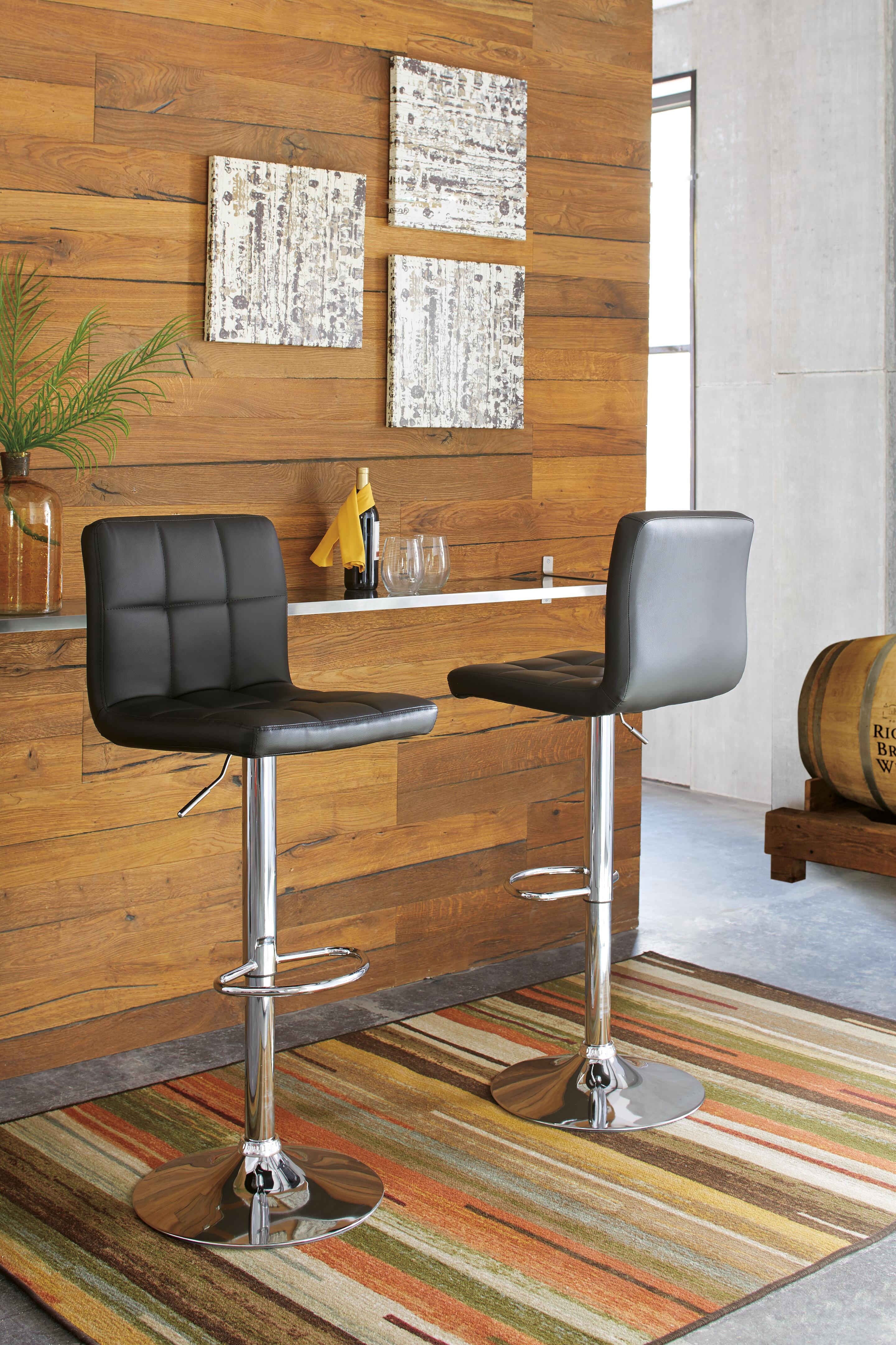 Click here for Bellatier Adjustable Height Bar Stool with Tufted... prices