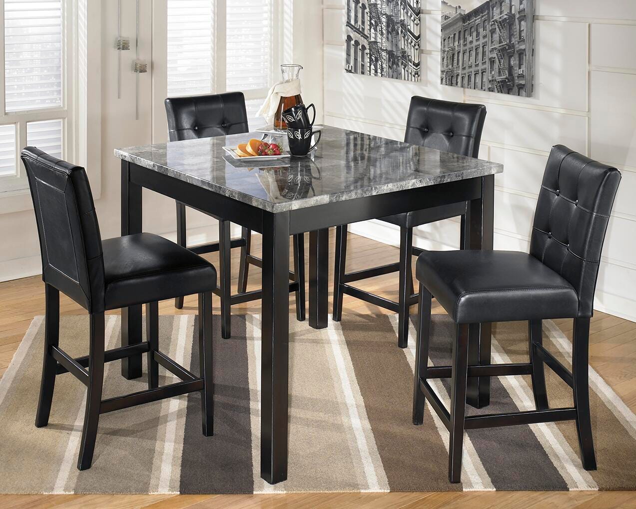 Click here for Maysville Counter Height Dining Table and 4 Bar St... prices