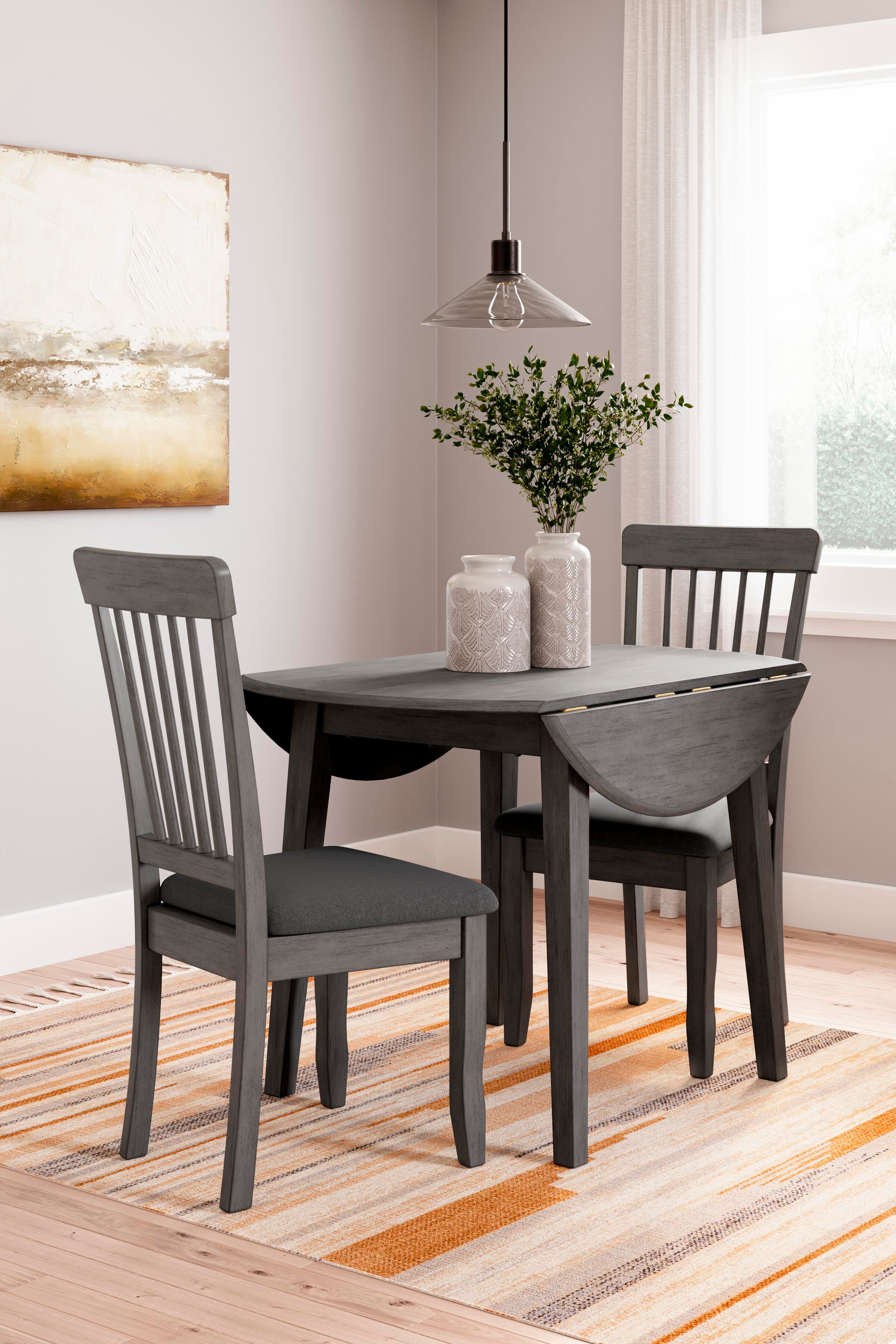 Click here for Shullden Dining Table and 2 Chairs  Gray prices