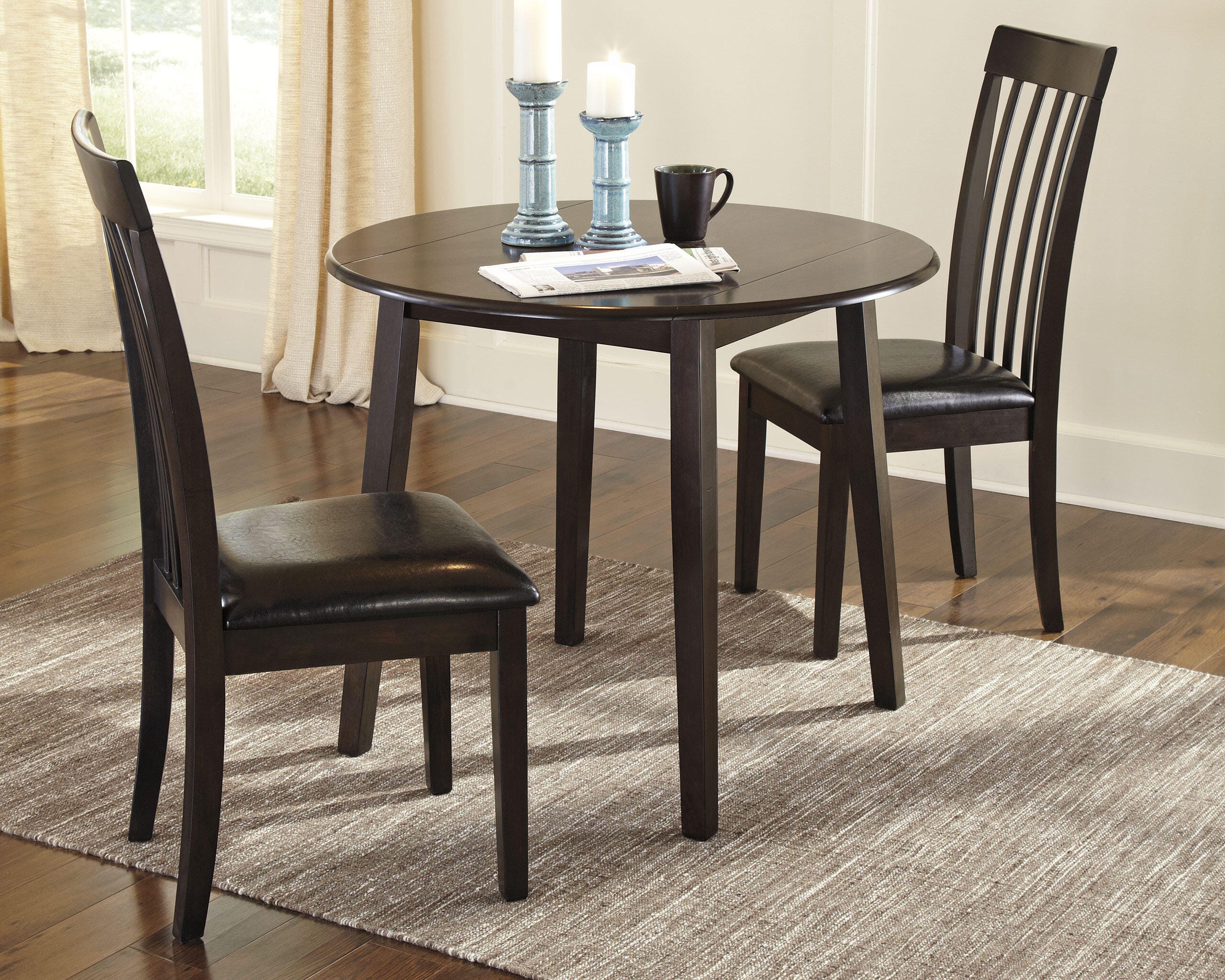 Click here for Hammis Dining Table and 2 Chairs  Dark Brown prices