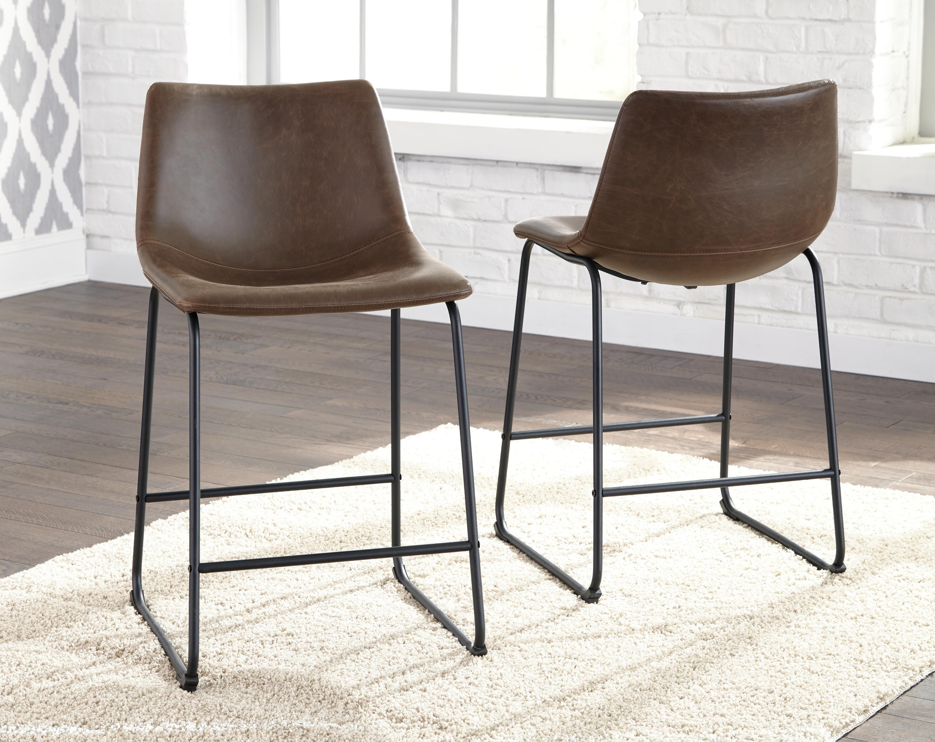 Click here for Centiar Pub Height Bucket Seat Bar Stool Leather... prices