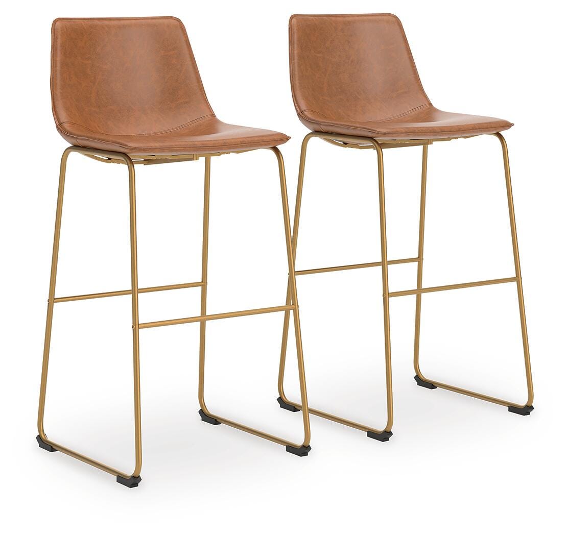 Click here for Crandox Bar Height Bar Stool  Brown/Gold prices