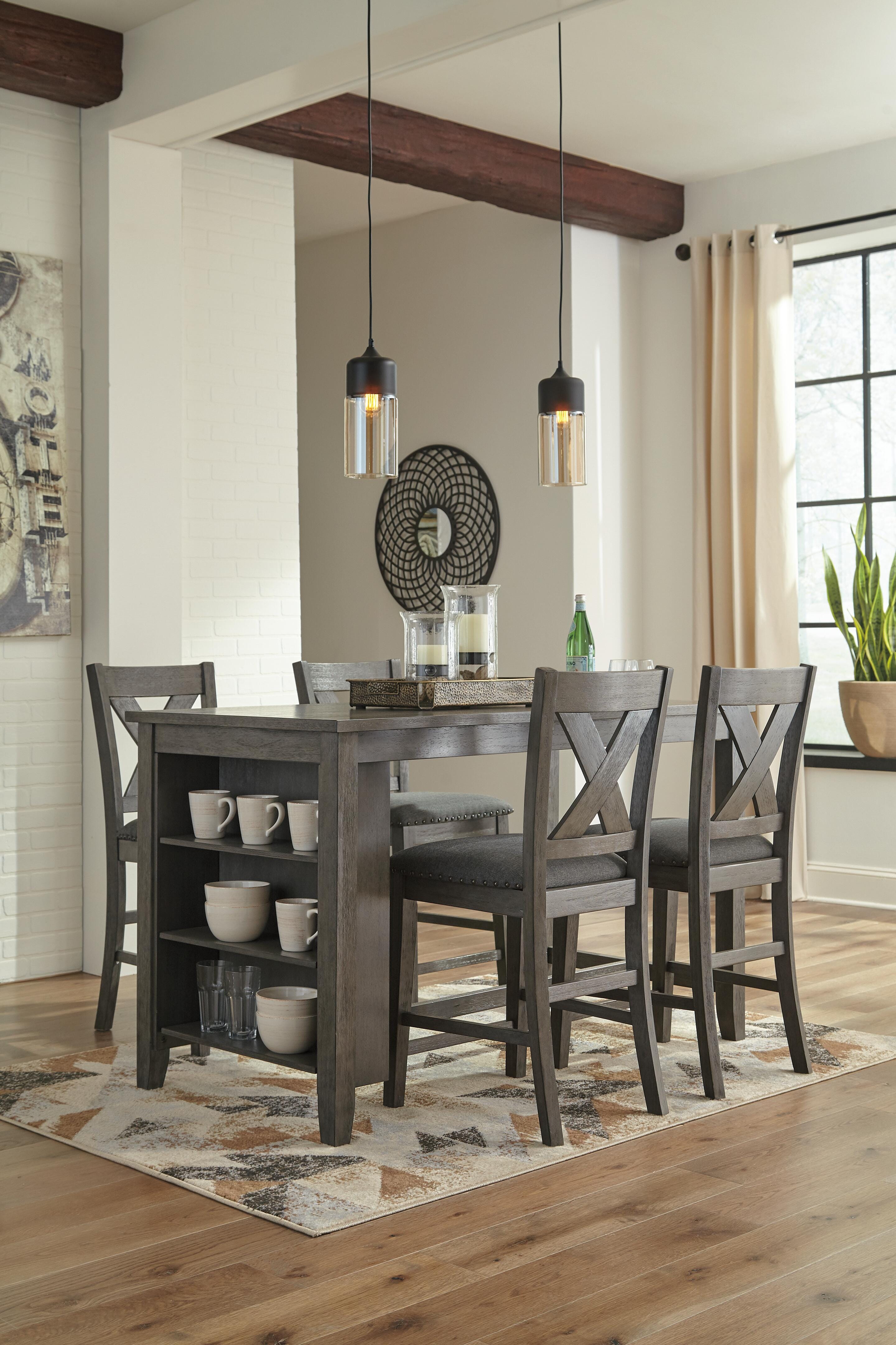 Click here for Caitbrook Counter Height Dining Table and 4 Barsto... prices