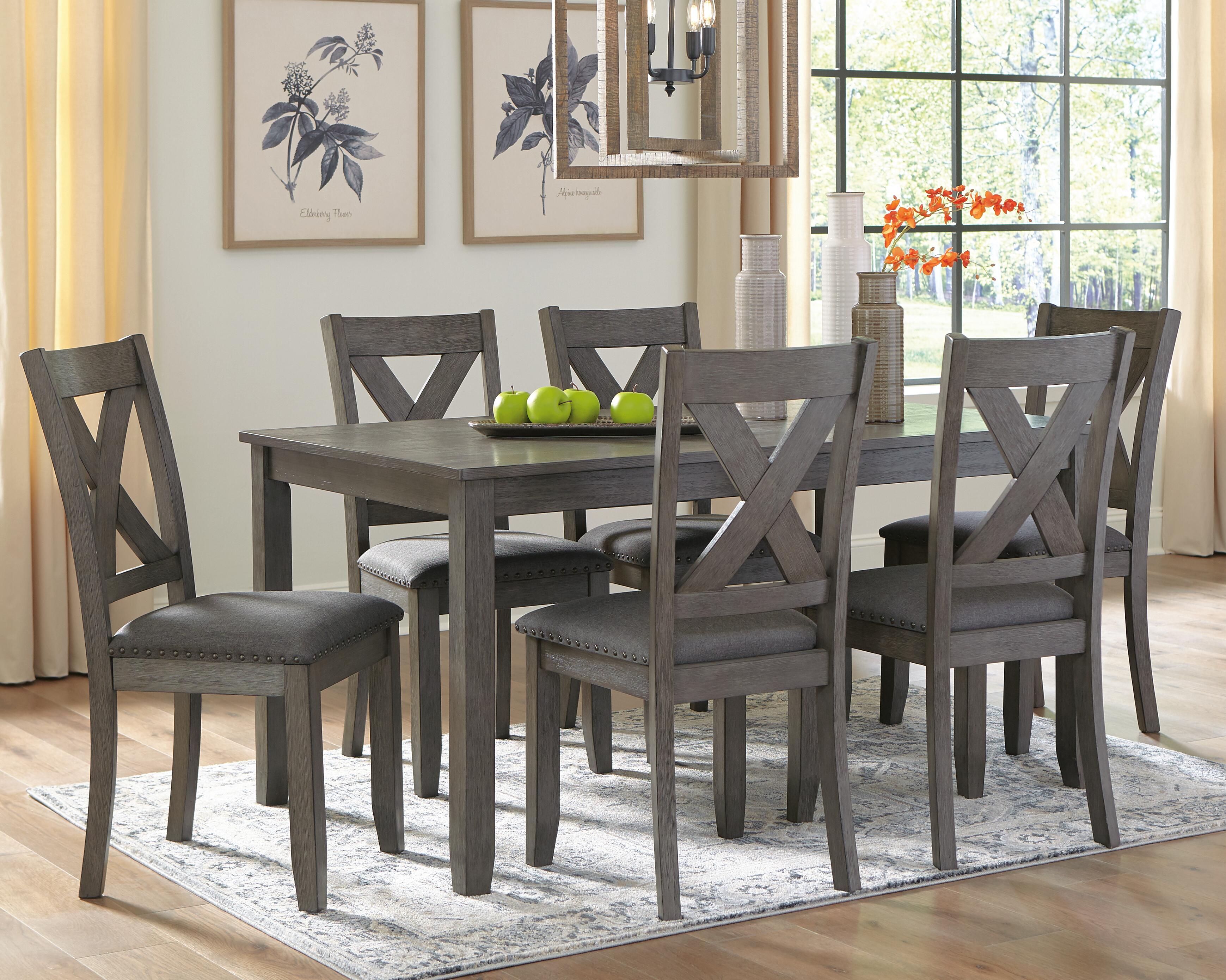 Click here for Caitbrook Dining Table and 6 Chairs  Gray prices