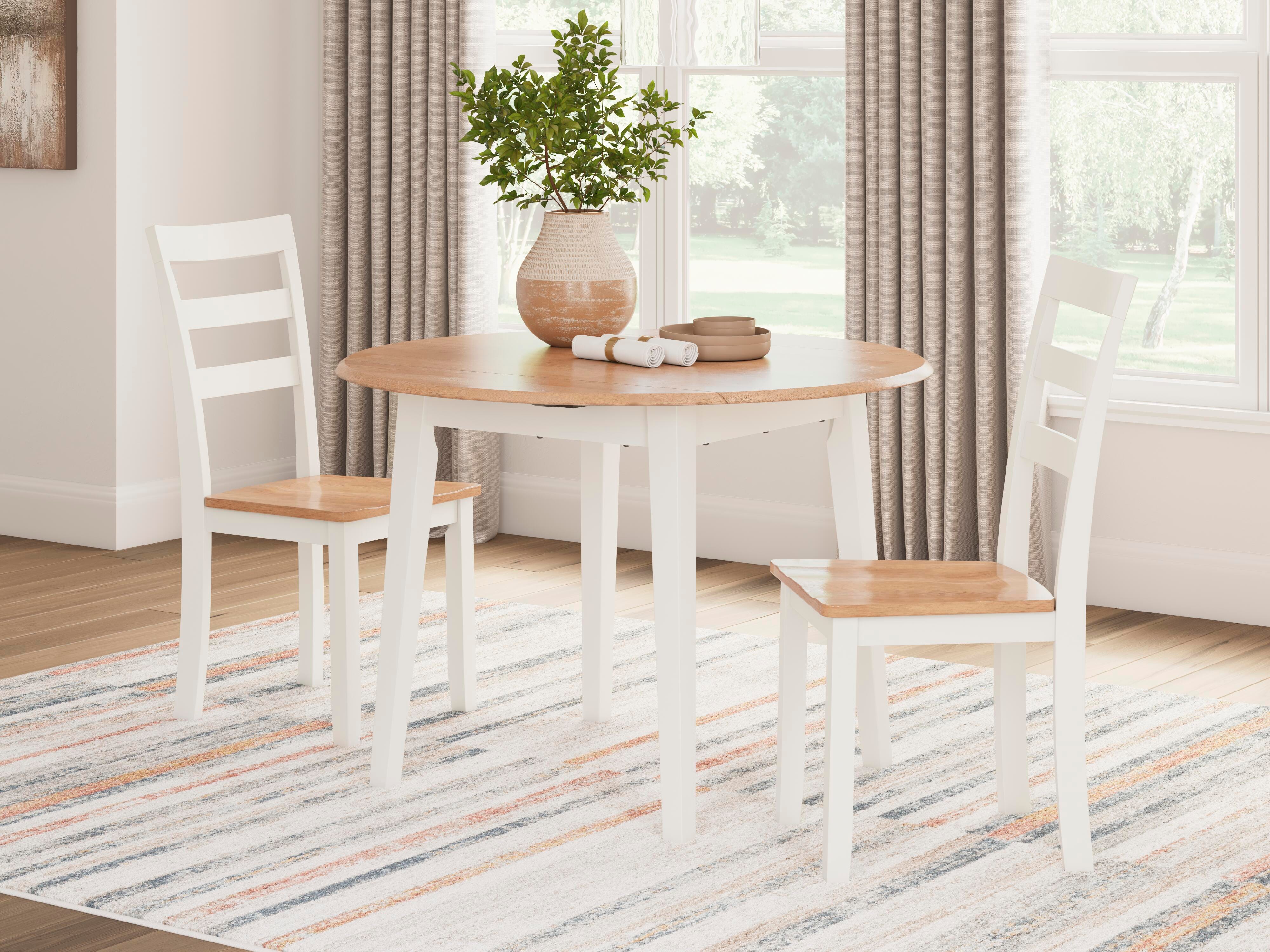 Click here for Gesthaven Dining Table and 2 Chairs  Natural/White prices