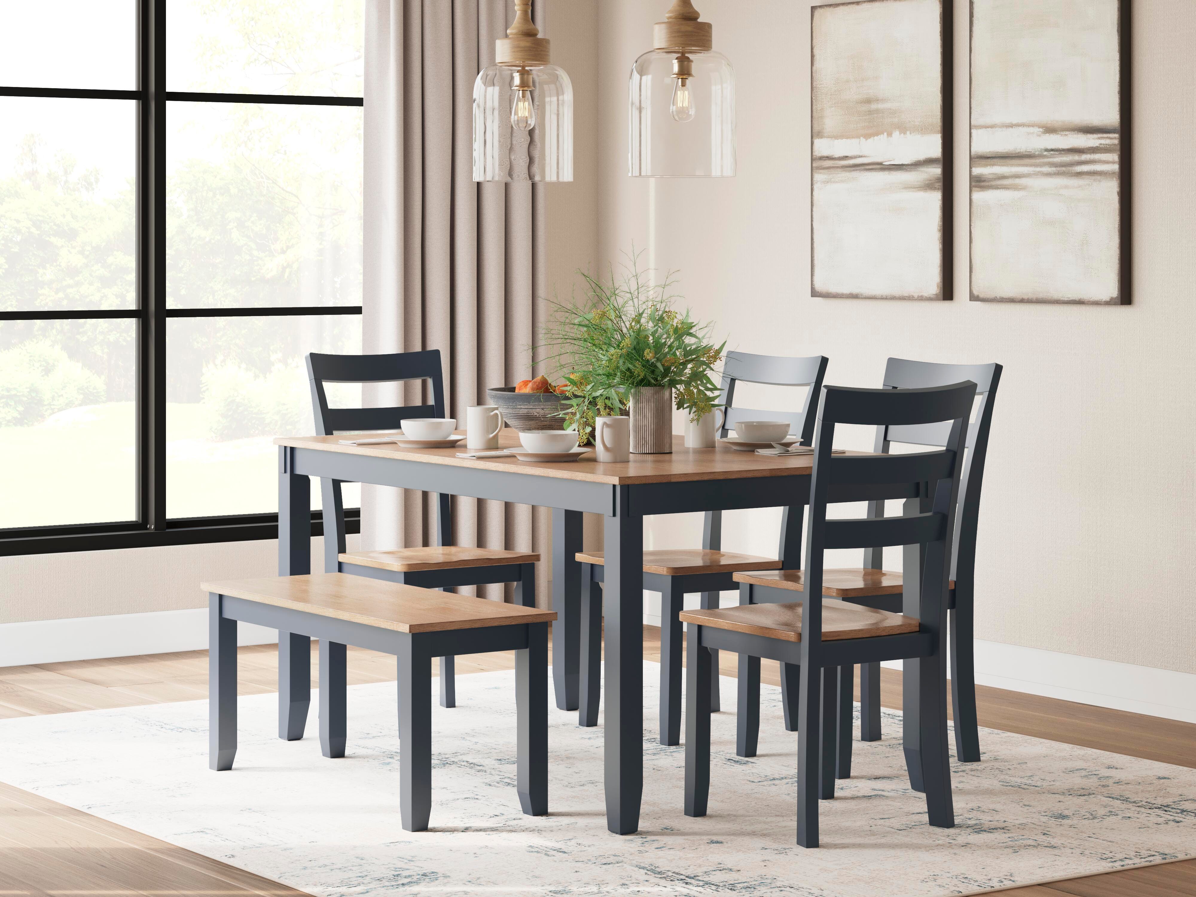 Click here for Gesthaven Dining Table and 4 Chairs and Bench  Nat... prices