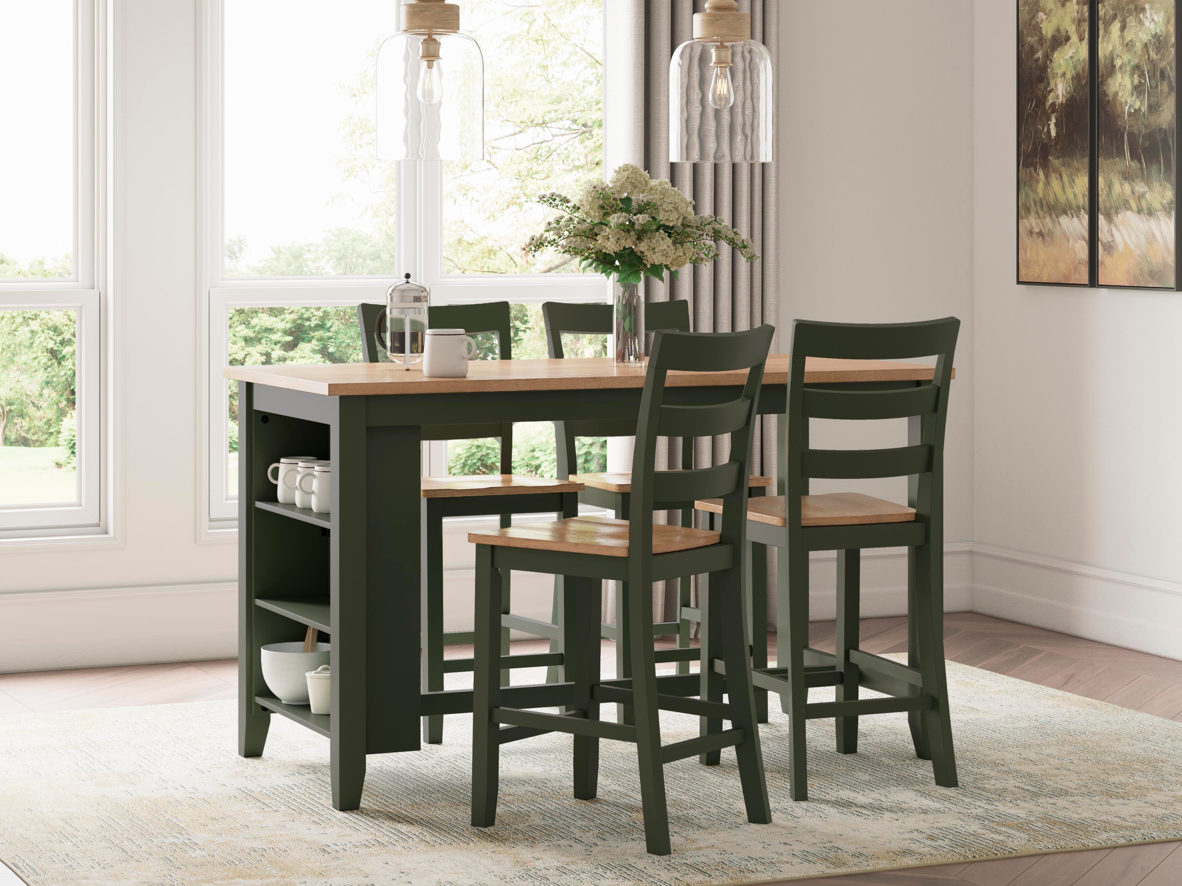Click here for Gesthaven Counter Height Dining Table and 4 Barsto... prices