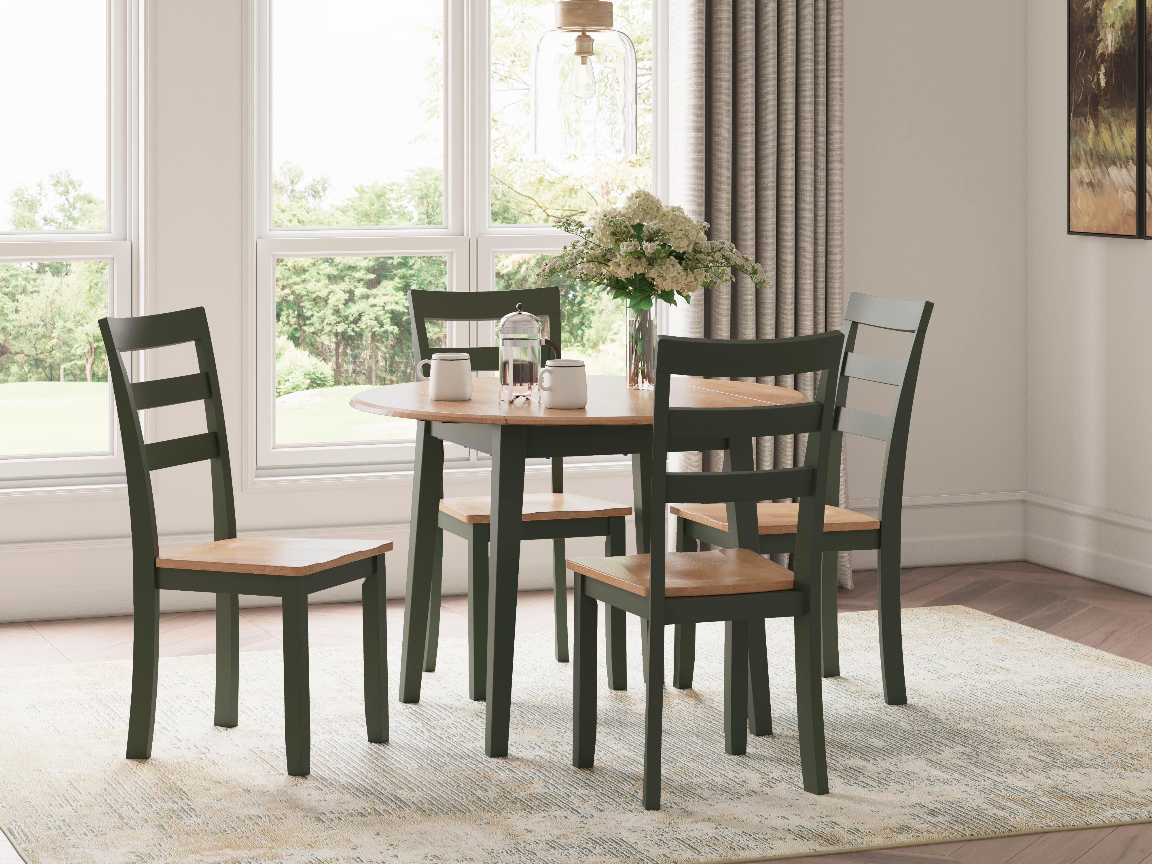 Click here for Gesthaven Dining Table and 4 Chairs  Natural/Green prices