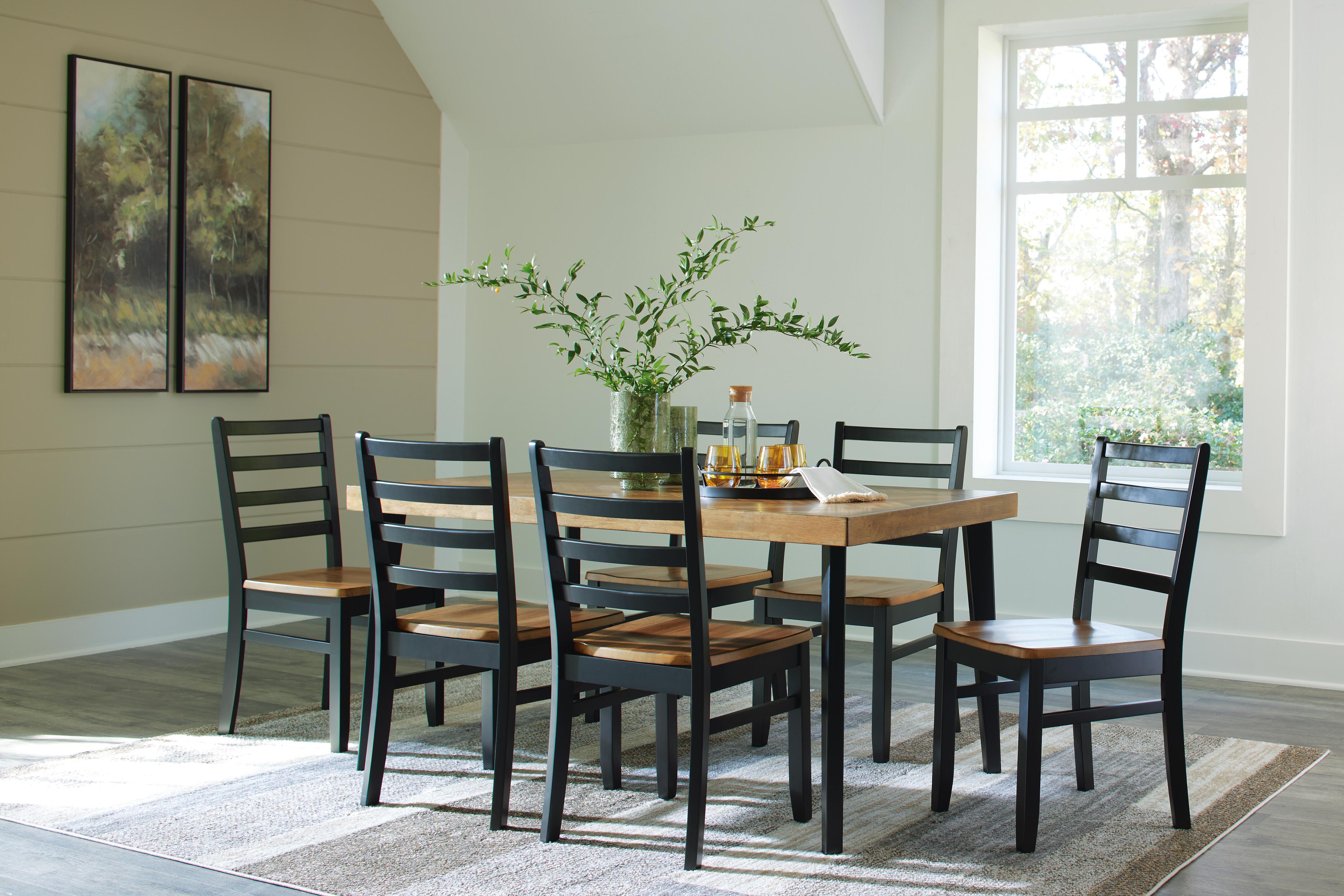 Click here for Blondon Dining Table and 6 Chairs  Brown/Black prices