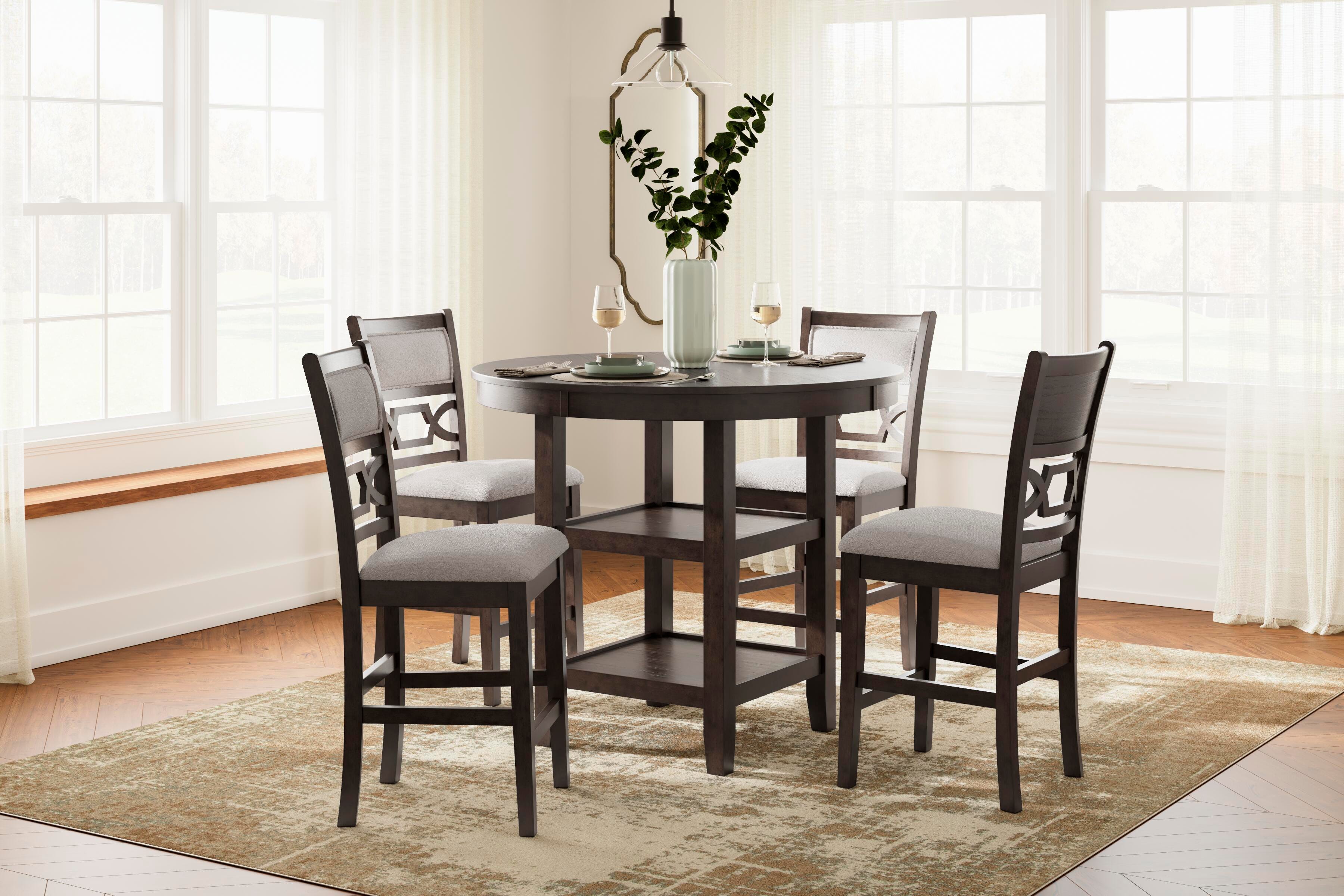 Click here for Langwest Counter Height Dining Table and 4 Bar Sto... prices