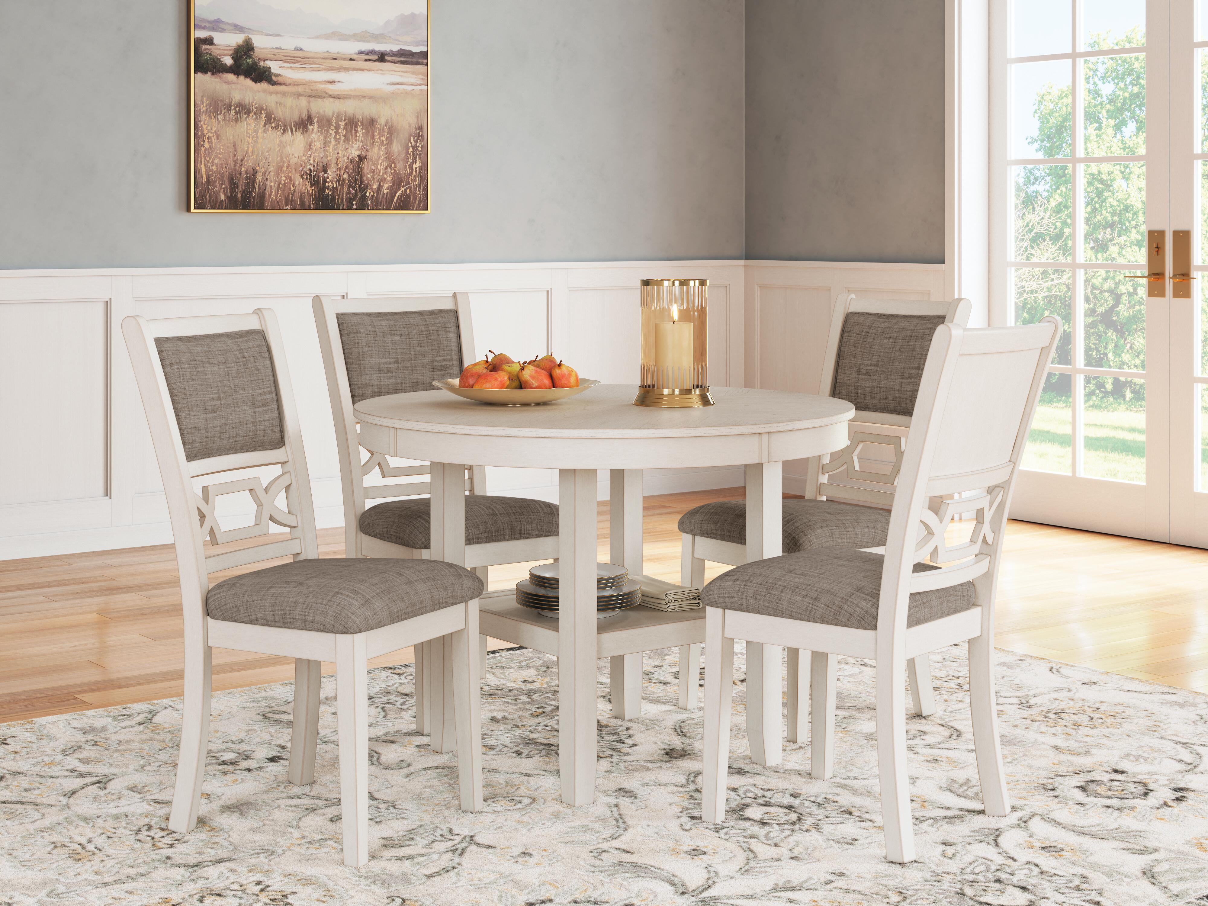 Click here for Erinberg Dining Table and 4 Chairs  Antique White prices